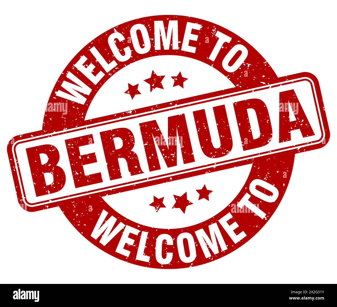 Welcome to Bermuda stamp. Bermuda round sign isolated on white ...