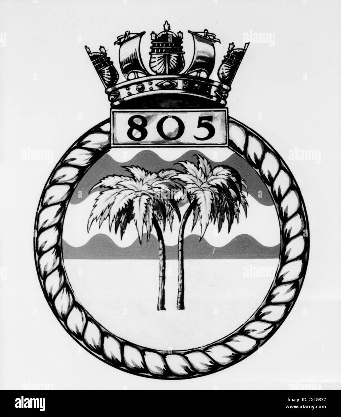 FLEET AIR ARM SQUADRON CRESTS. 1944. - The crest of 805 Squadron Stock ...