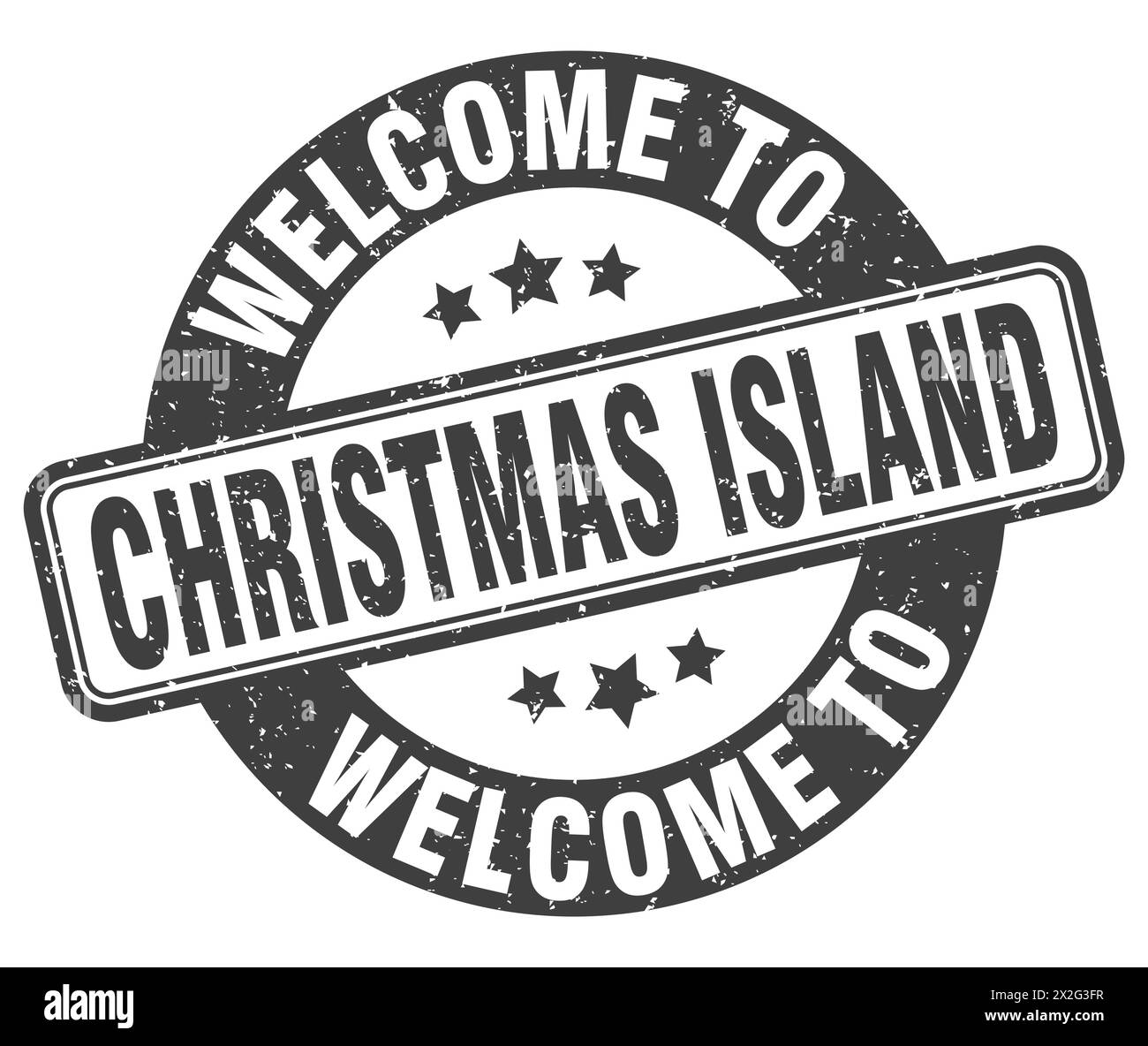 Welcome to Christmas Island stamp. Christmas Island round sign isolated ...