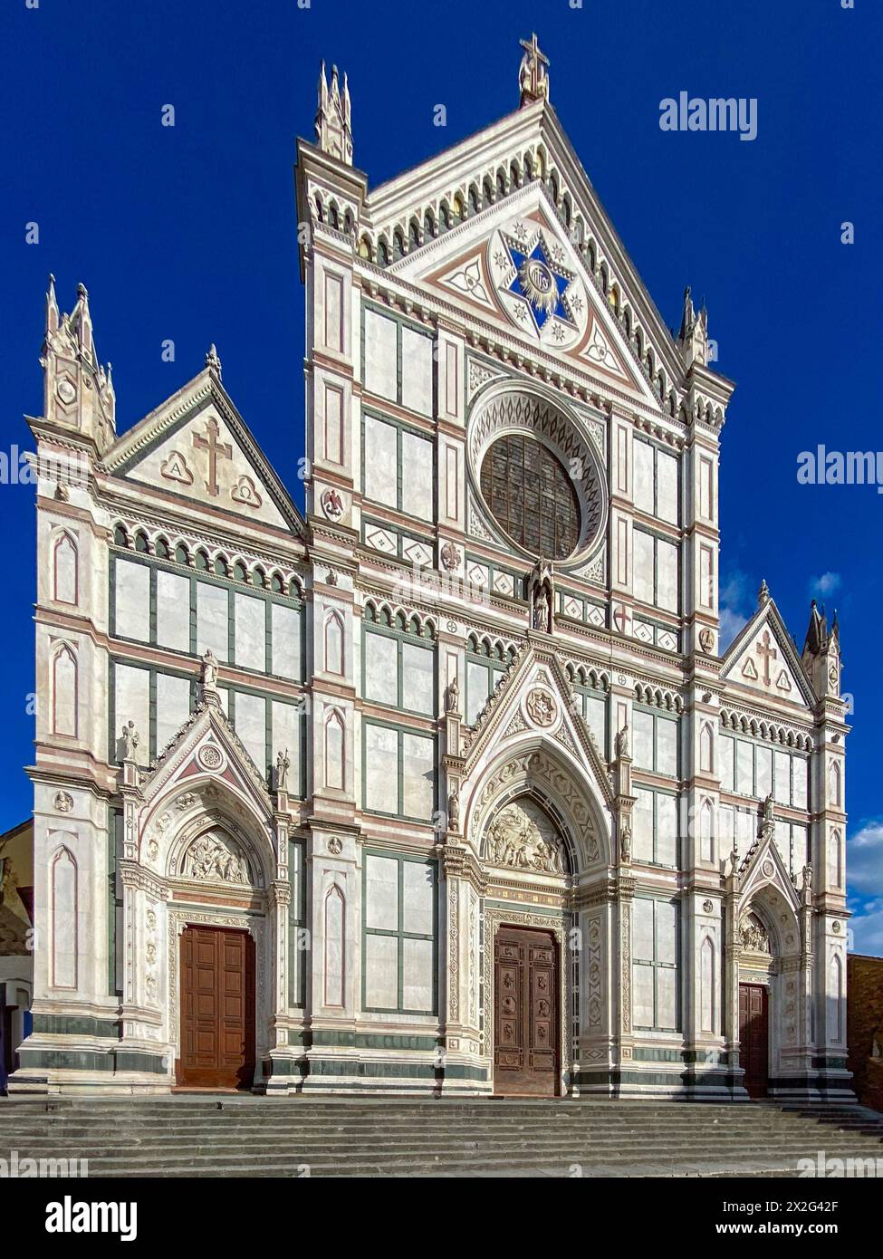 Florence, Italy - April 04, 2024: Church of Santa Croce, Gothic-style ...