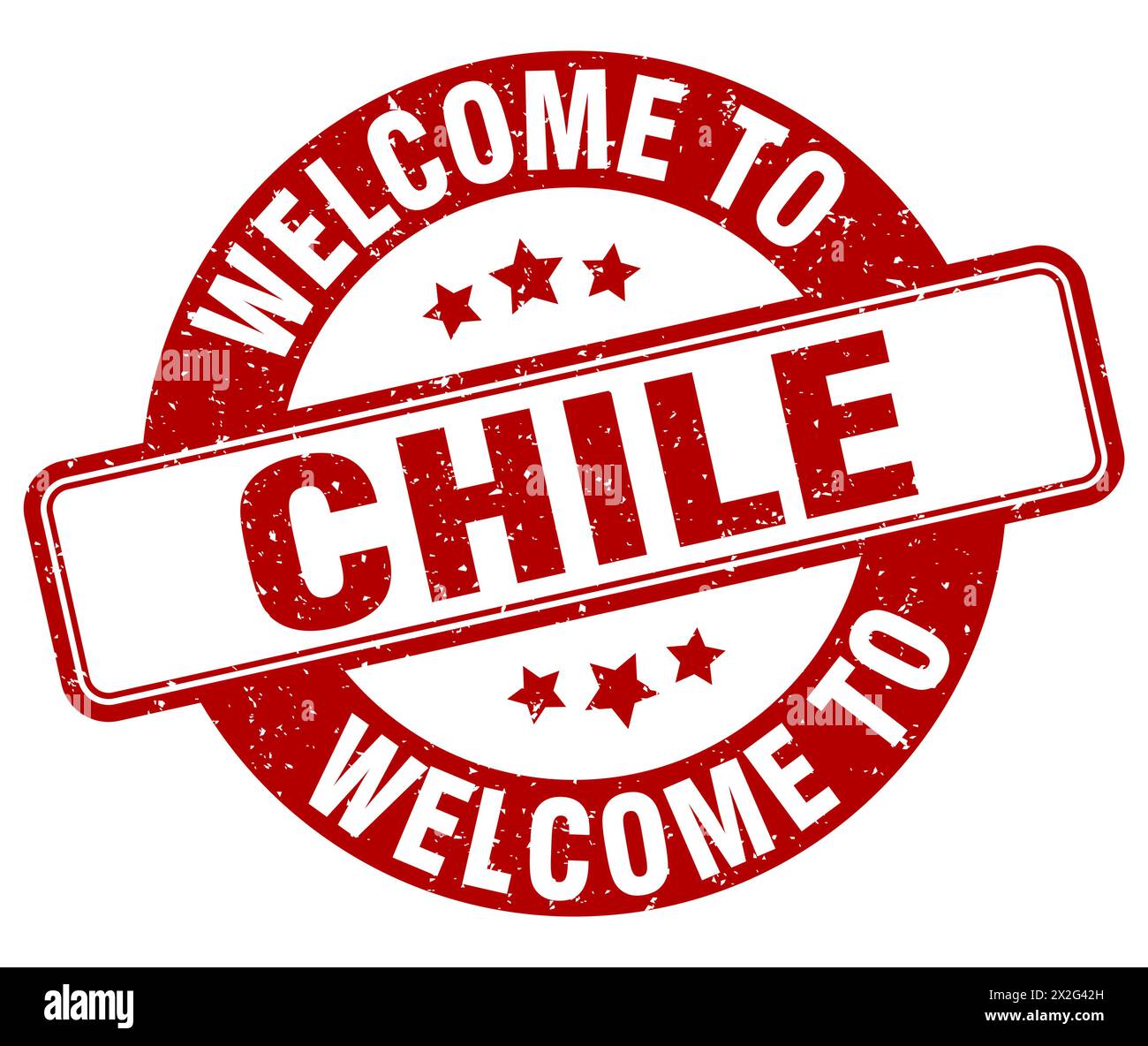 Welcome to Chile stamp. Chile round sign isolated on white background ...