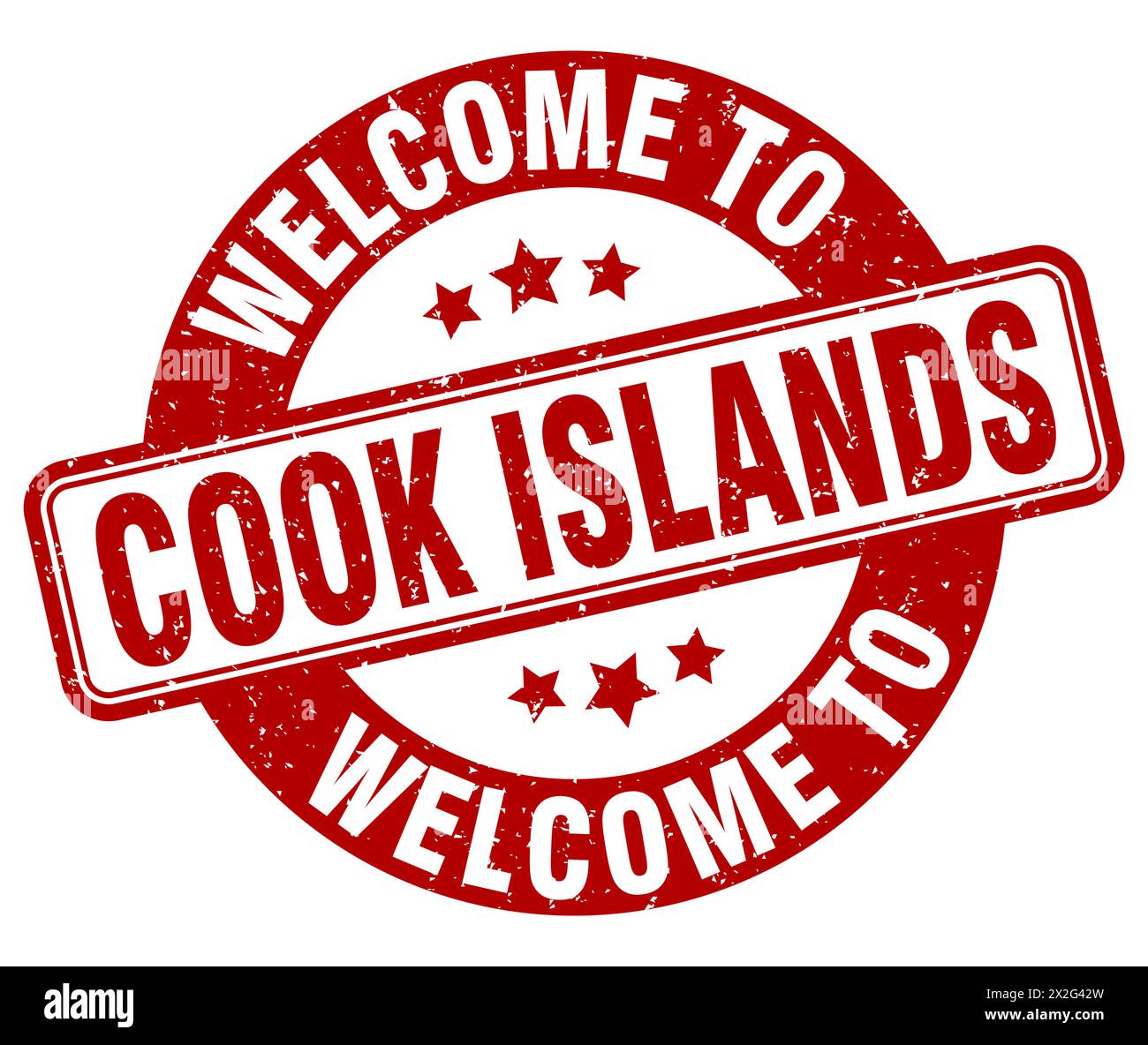 Welcome to Cook Islands stamp. Cook Islands round sign isolated on ...
