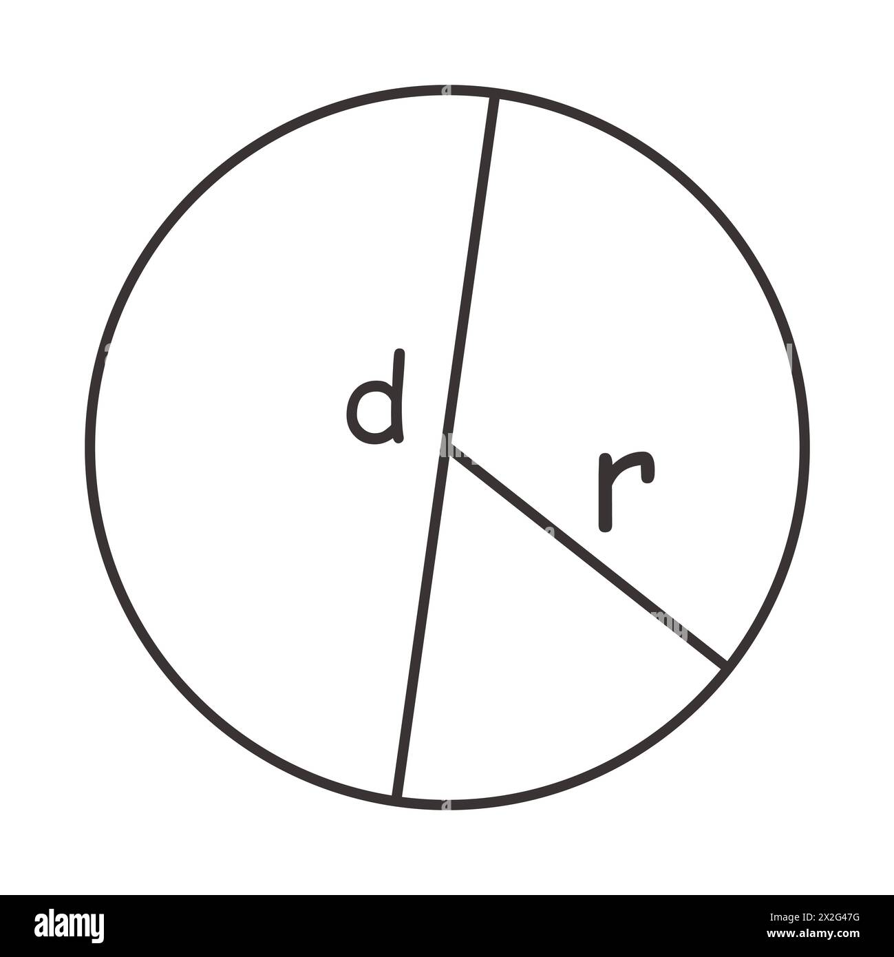 Geometry circle in line art style on the white background. Shape vector ...