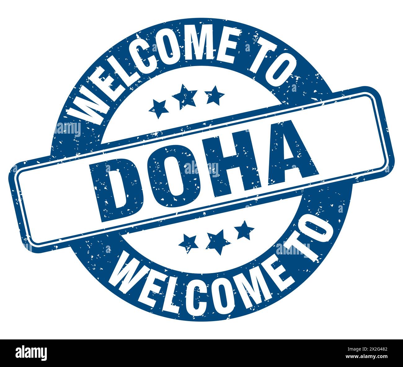 Welcome to Doha stamp. Doha round sign isolated on white background ...