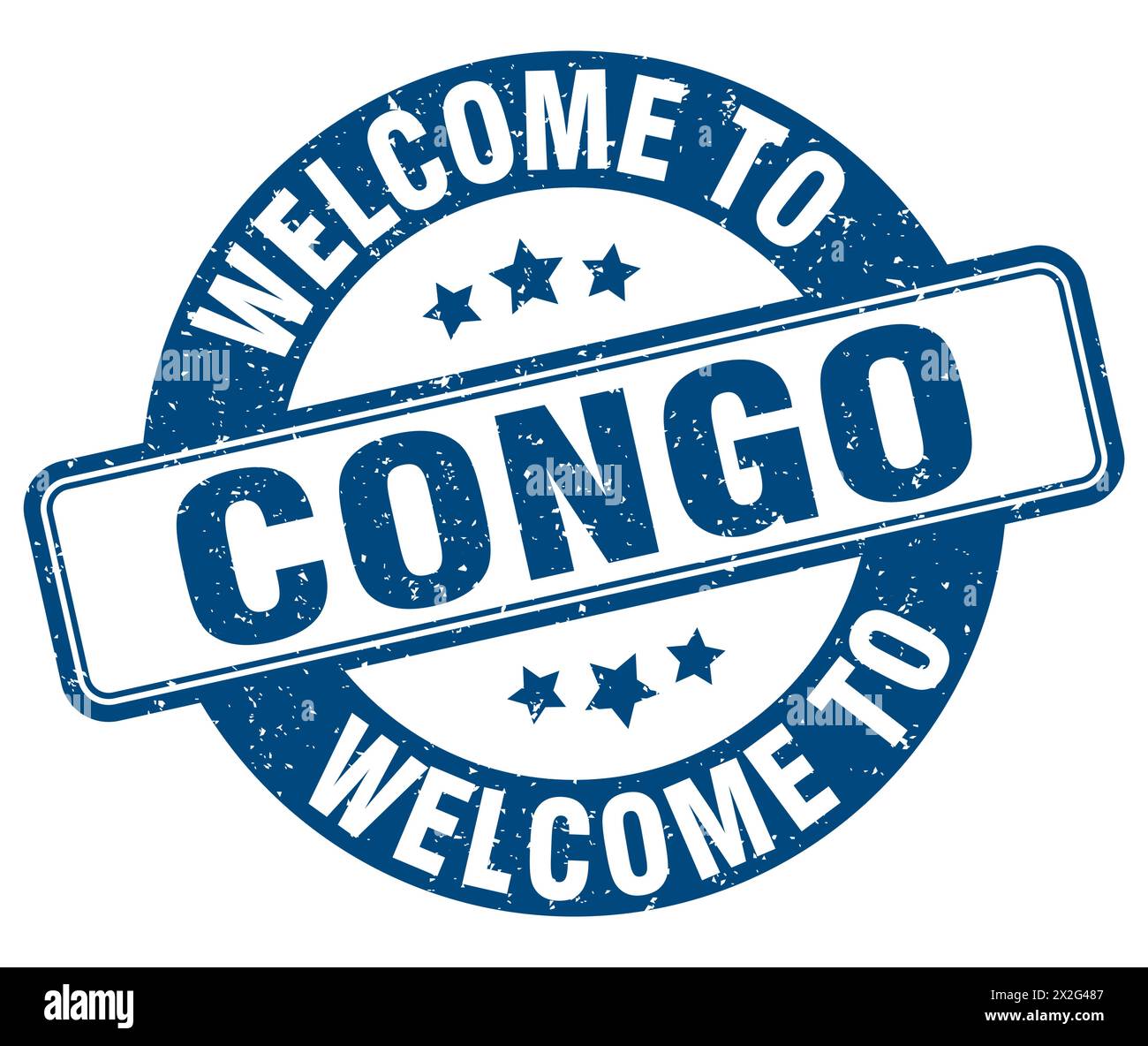 Welcome to Congo stamp. Congo round sign isolated on white background ...