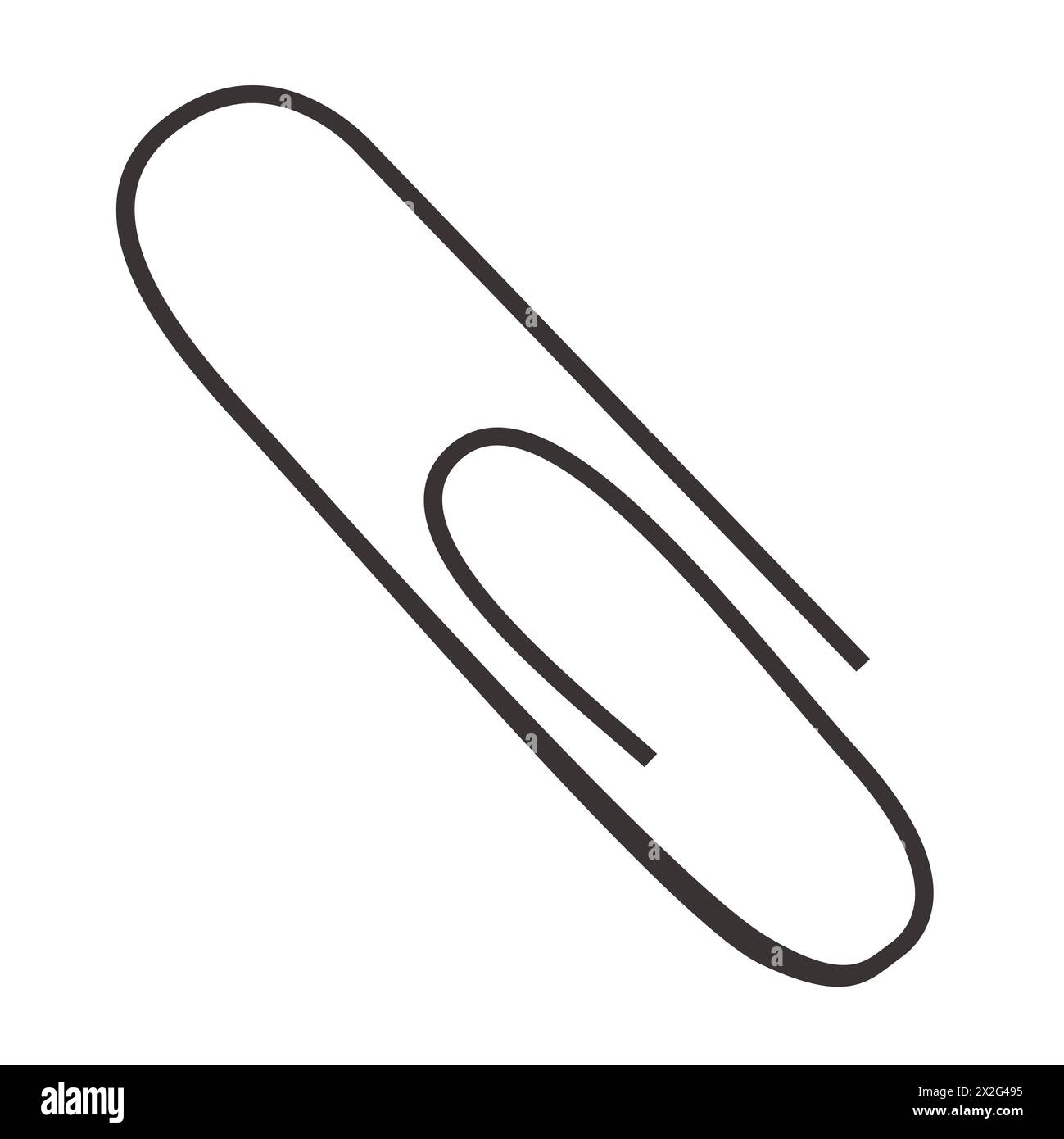 Clip for concept design. Paper clip vector graphic illustration. For ...