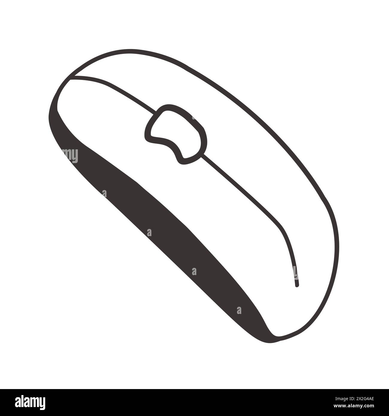 Computer mouse on white isolated background. Vector illustration. Icon ...