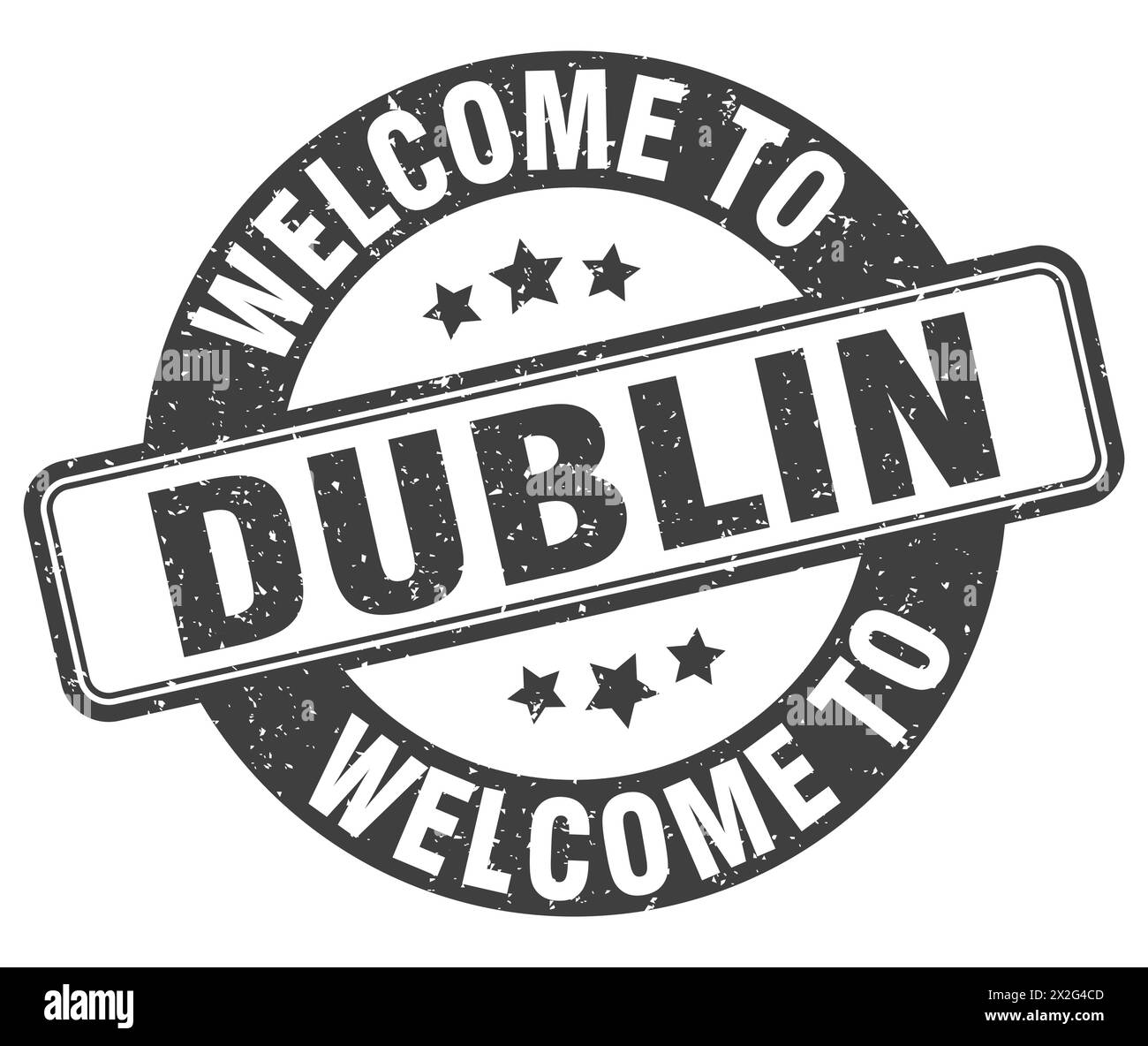 Welcome to Dublin stamp. Dublin round sign isolated on white background ...