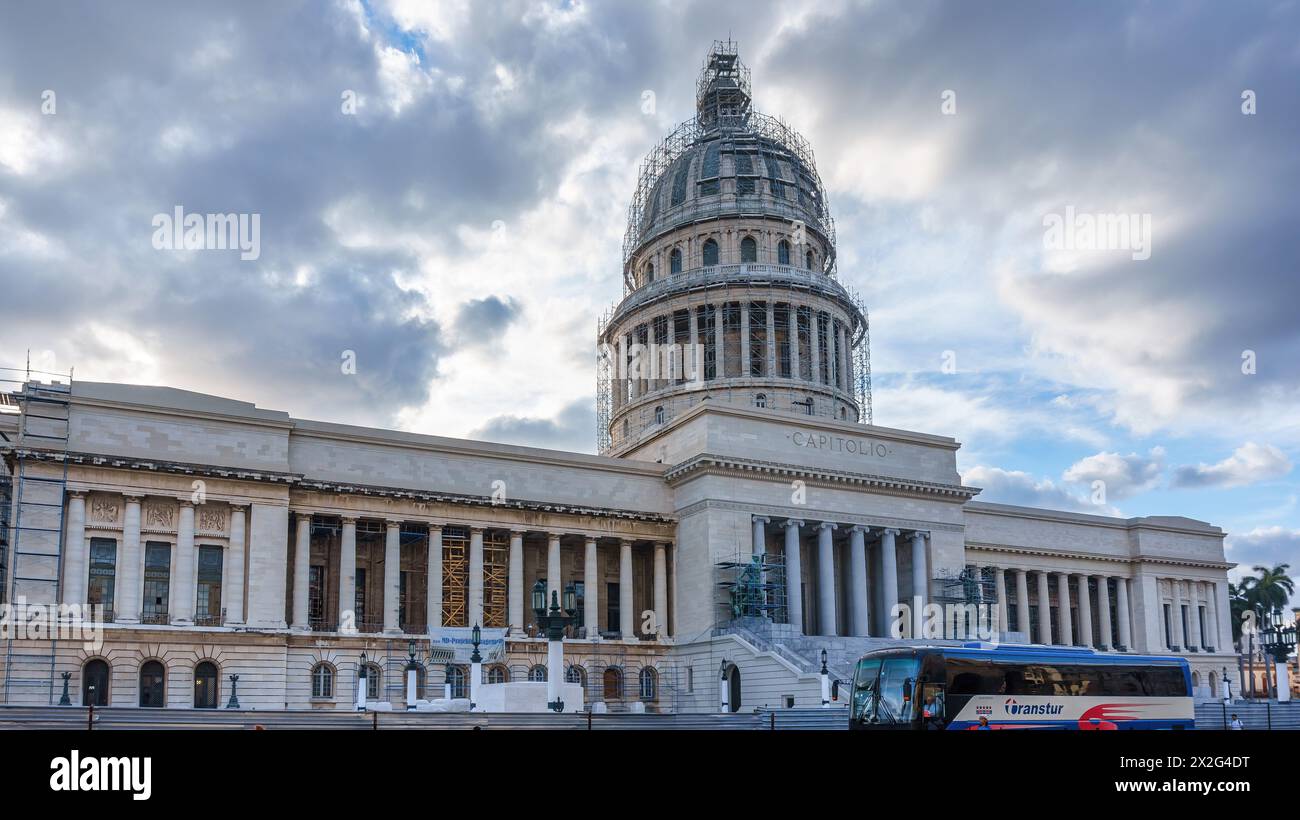 el capitolio building in revitalization, reconstructon or repair ...