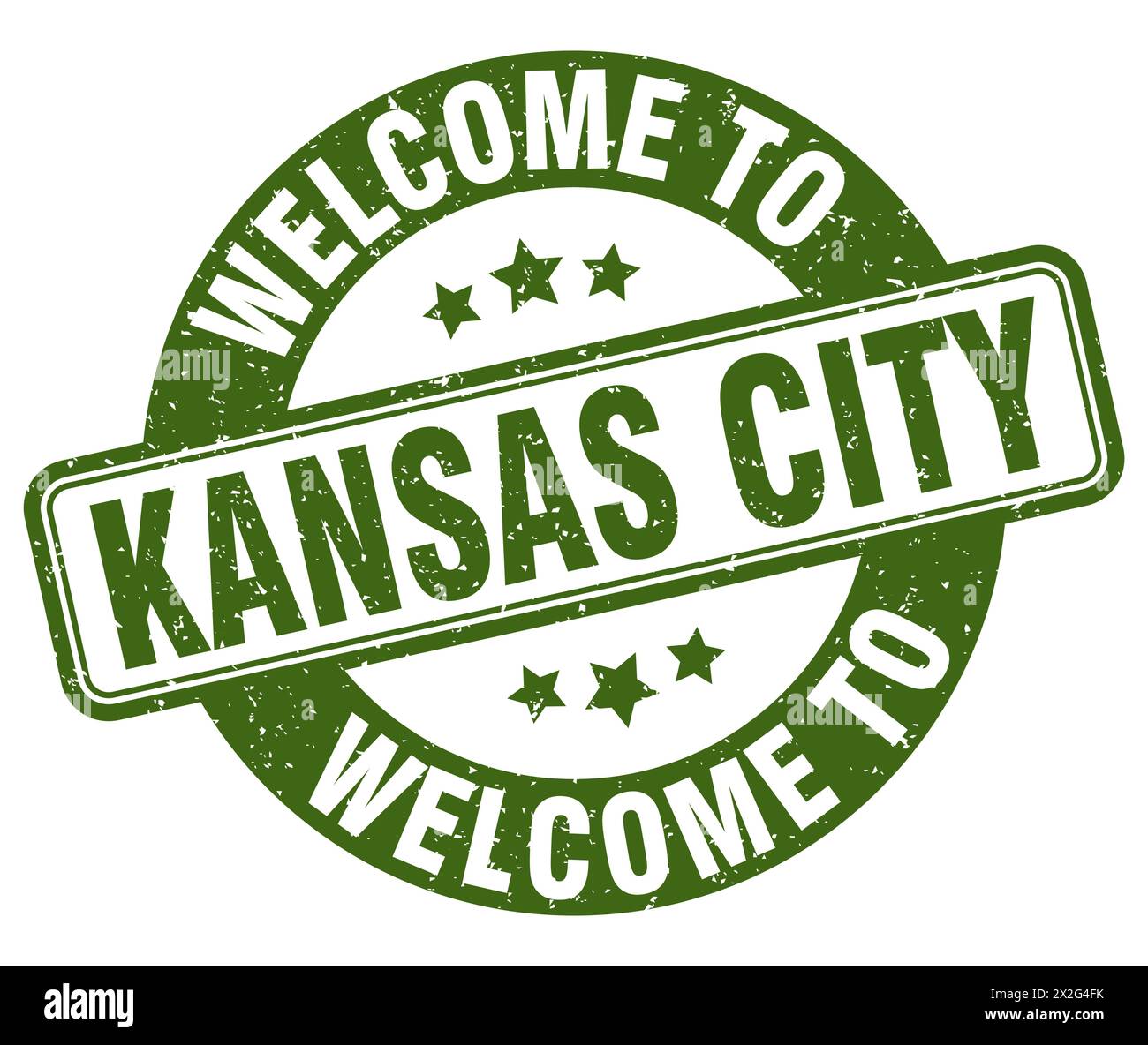 Welcome to Kansas City stamp. Kansas City round sign isolated on white ...