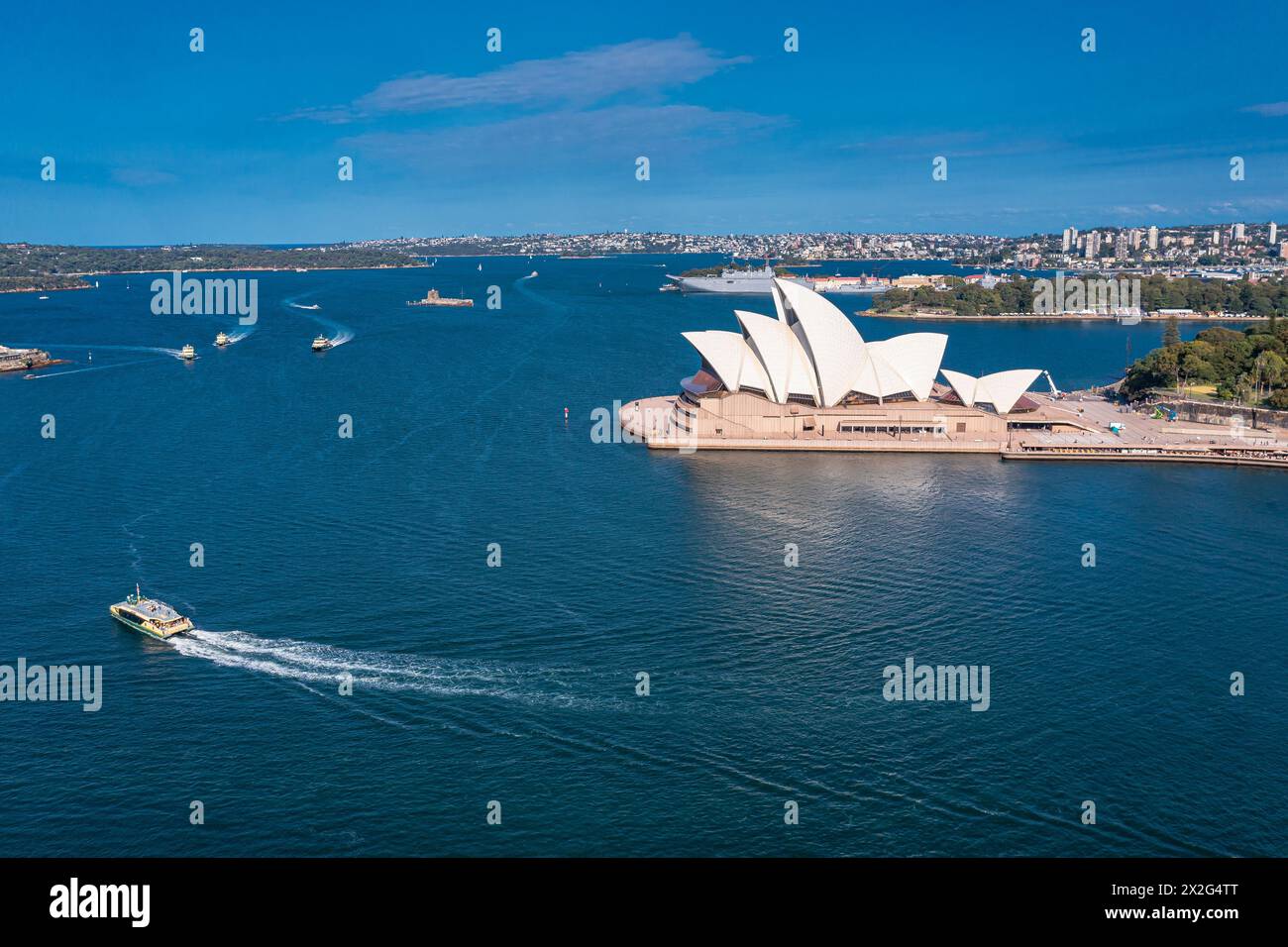 Sydney Opera House. View of Sydney Harbour. View of Sydney from drone ...