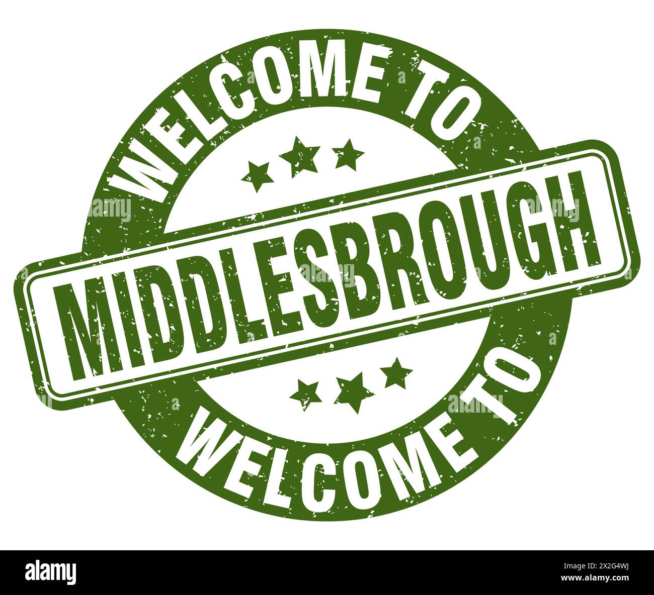 Welcome to Middlesbrough stamp. Middlesbrough round sign isolated on ...