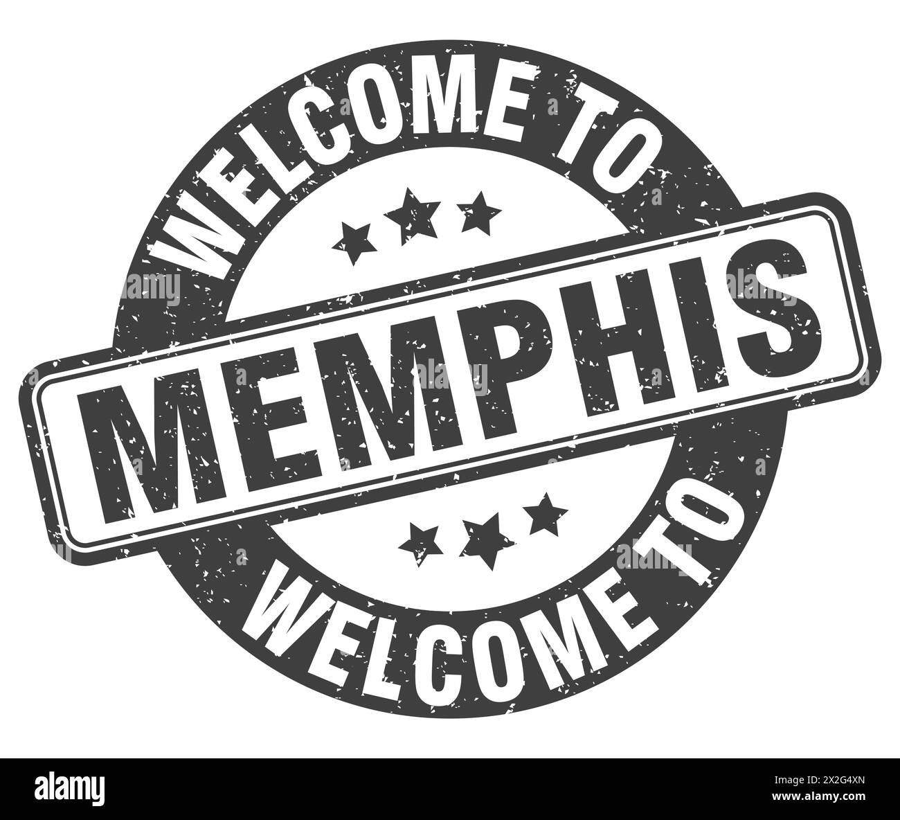 Welcome to Memphis stamp. Memphis round sign isolated on white ...