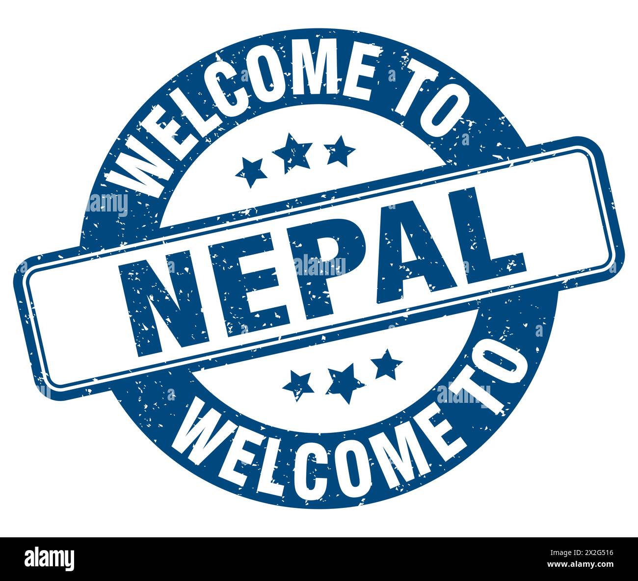 Welcome to Nepal stamp. Nepal round sign isolated on white background ...