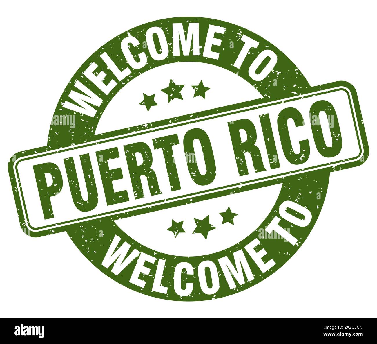 Welcome to Puerto Rico stamp. Puerto Rico round sign isolated on white ...
