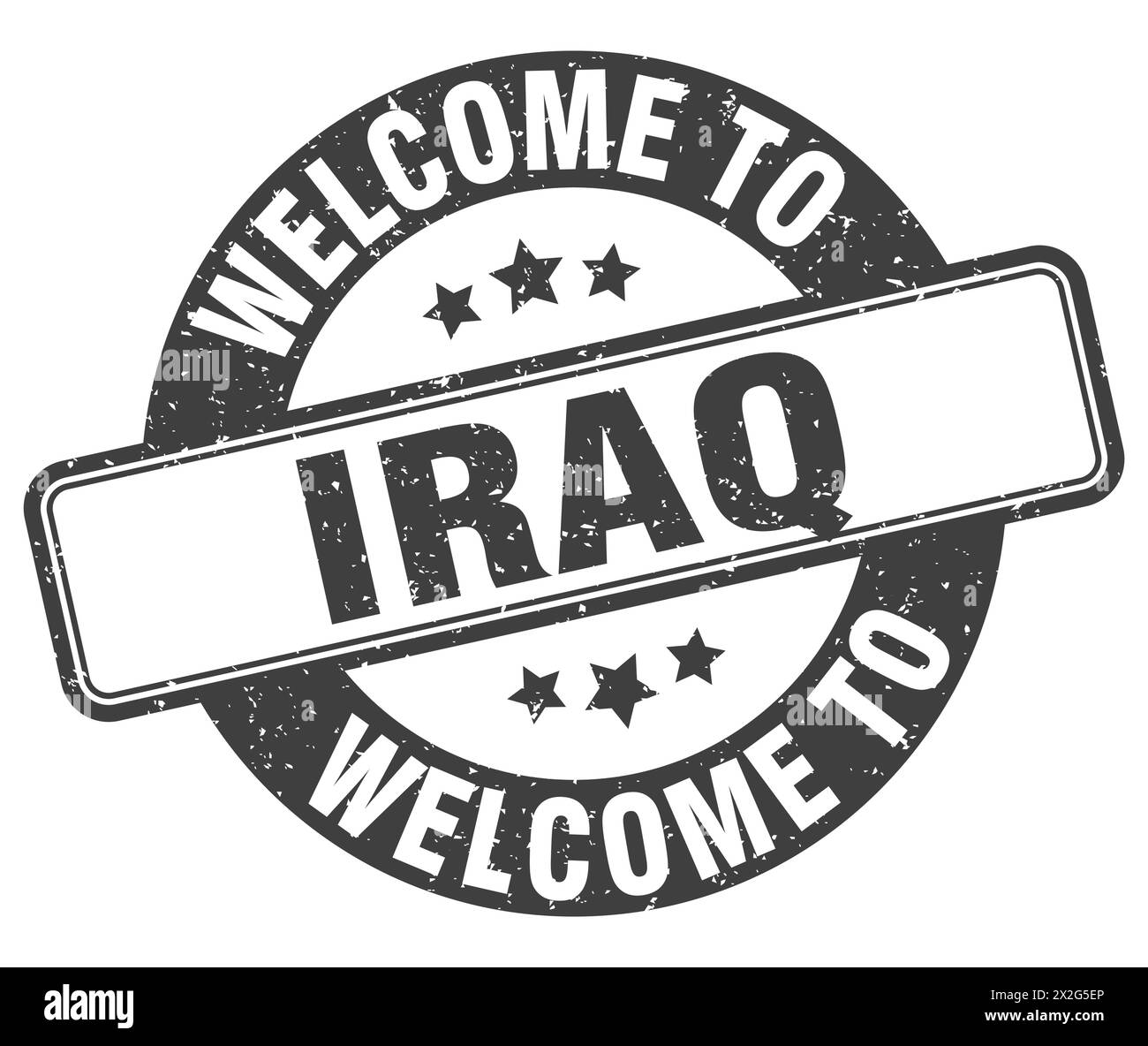 Welcome to Iraq stamp. Iraq round sign isolated on white background ...