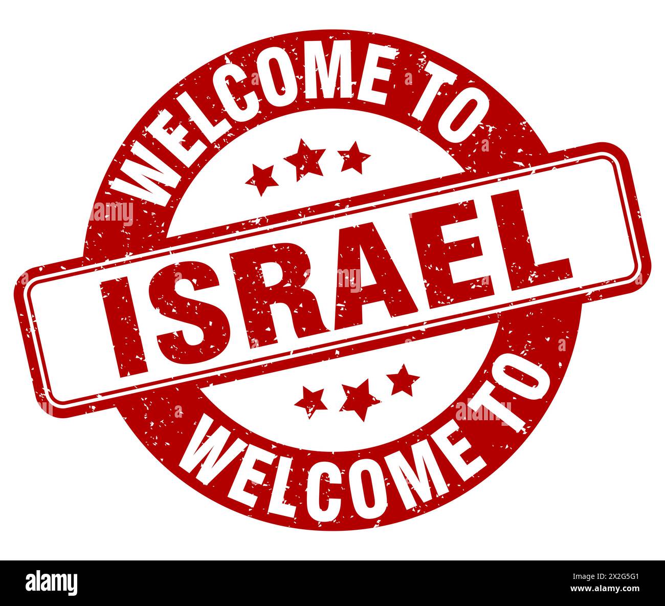 Welcome to Israel stamp. Israel round sign isolated on white background ...