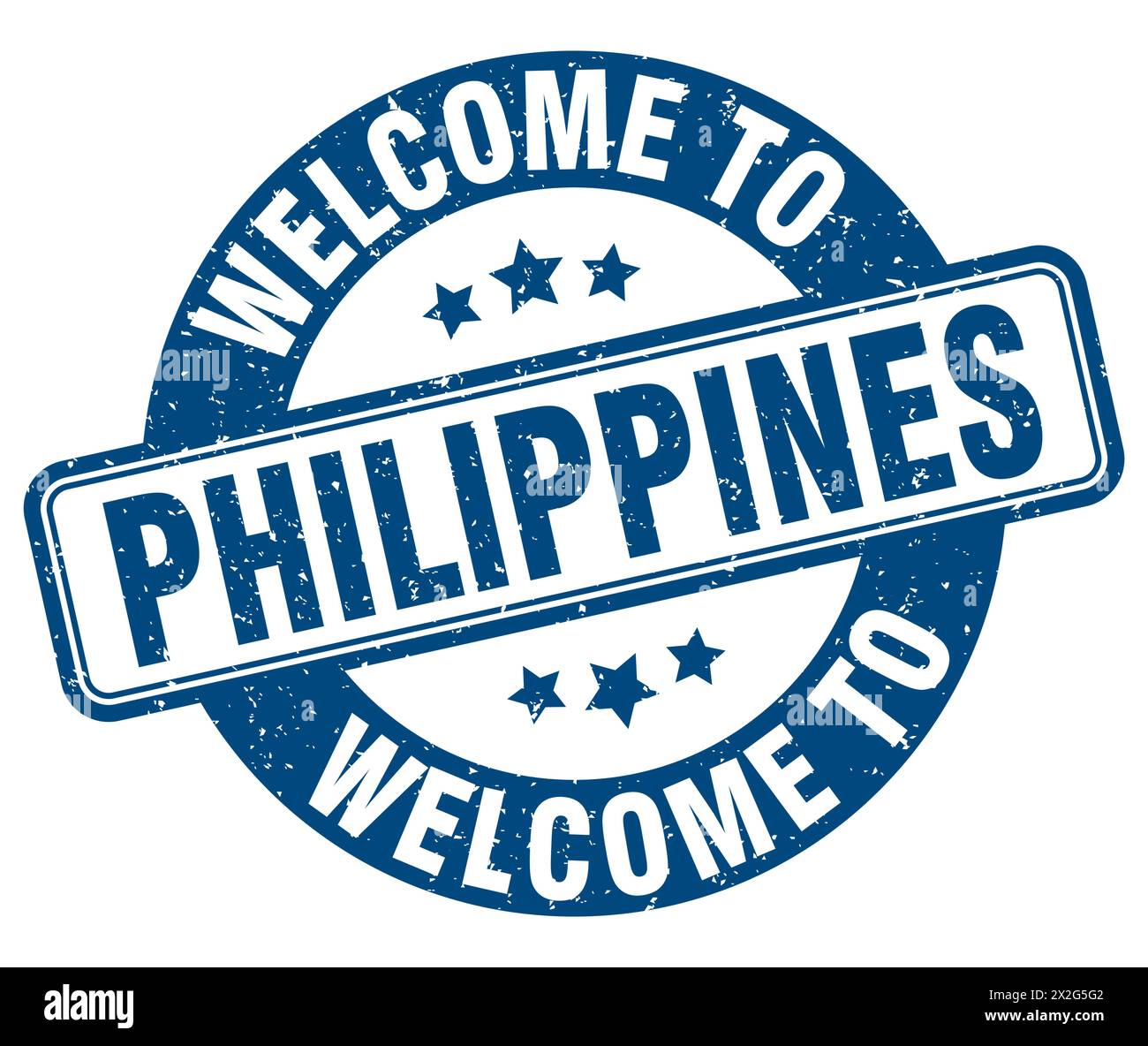 Welcome to Philippines stamp. Philippines round sign isolated on white ...