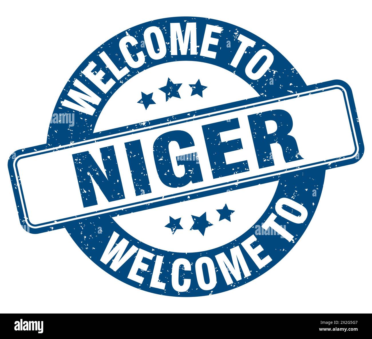 Welcome to Niger stamp. Niger round sign isolated on white background ...