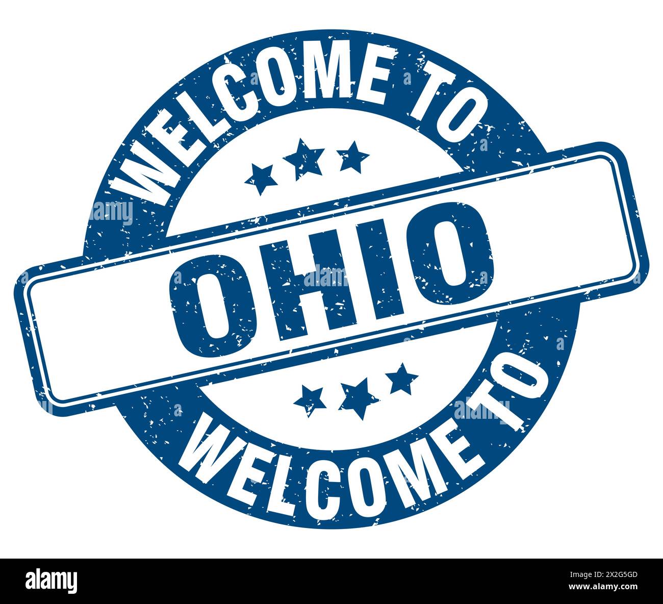 Welcome to Ohio stamp. Ohio round sign isolated on white background ...