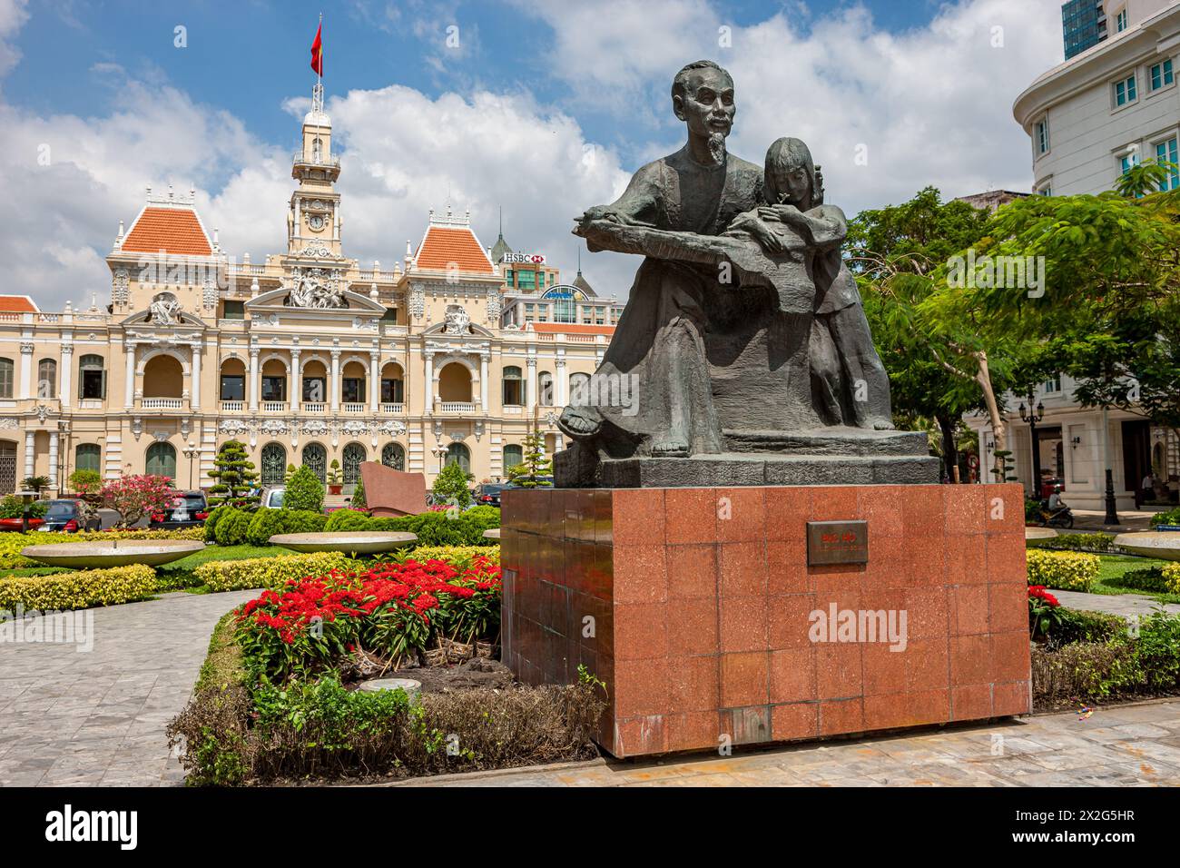Vietnam, Ho Chi Minh City, Saigon, Old colonial architecture of the ...