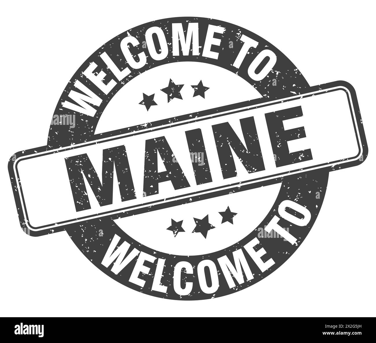 Welcome to Maine stamp. Maine round sign isolated on white background ...