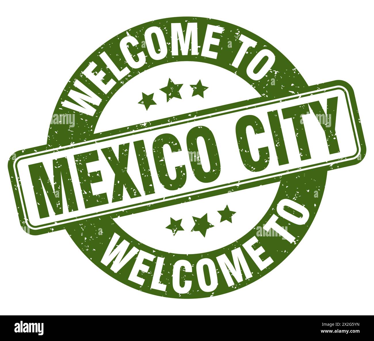 Welcome to Mexico City stamp. Mexico City round sign isolated on white ...