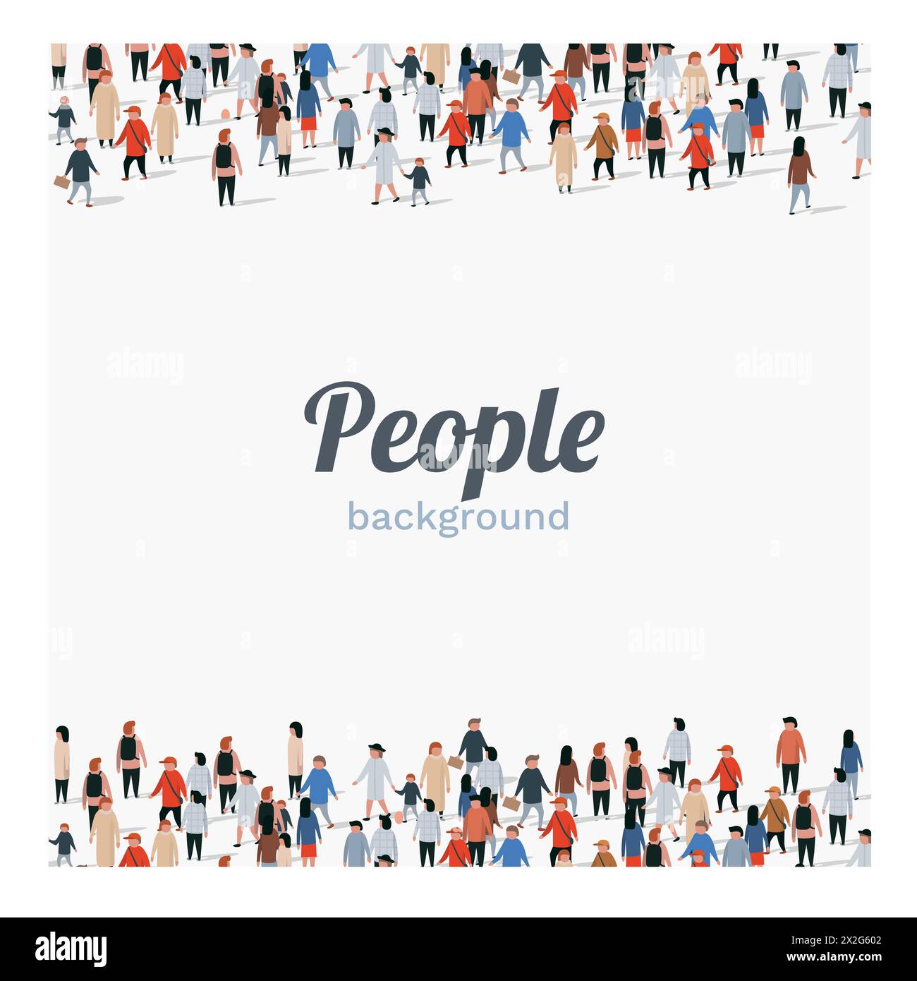 Large group of people on white background. People communication concept ...