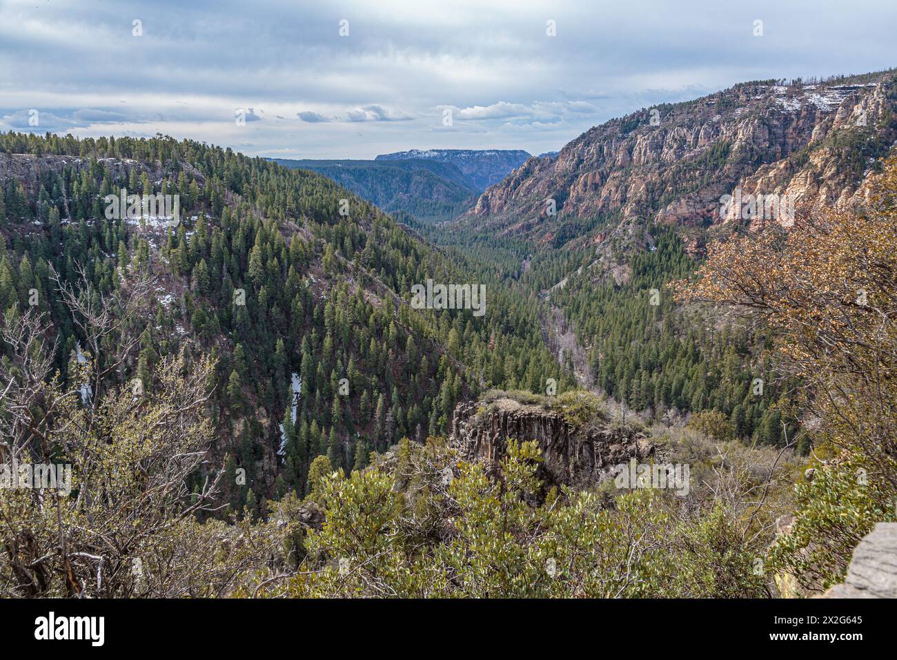 US highway 89A follows along Oak Creek Canyon between Sedona and ...