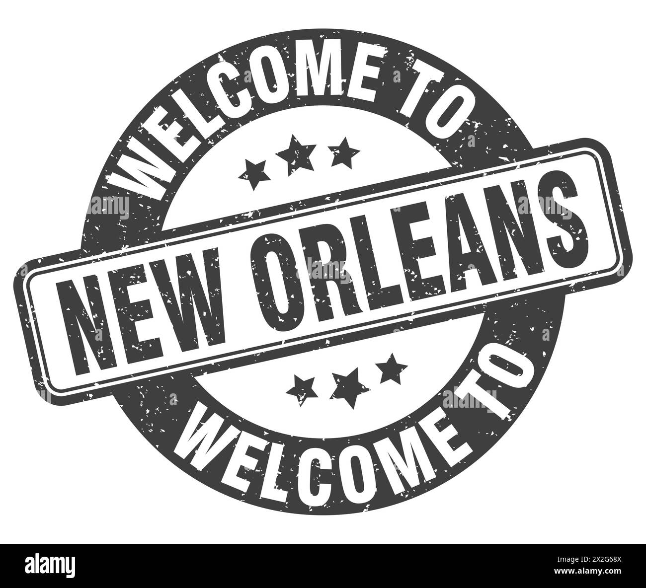 Welcome to New Orleans stamp. New Orleans round sign isolated on white ...