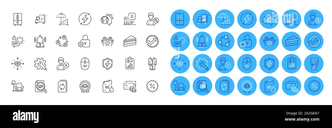 Medical tablet, Cake and Audit line icons pack. For web app. Color icon ...