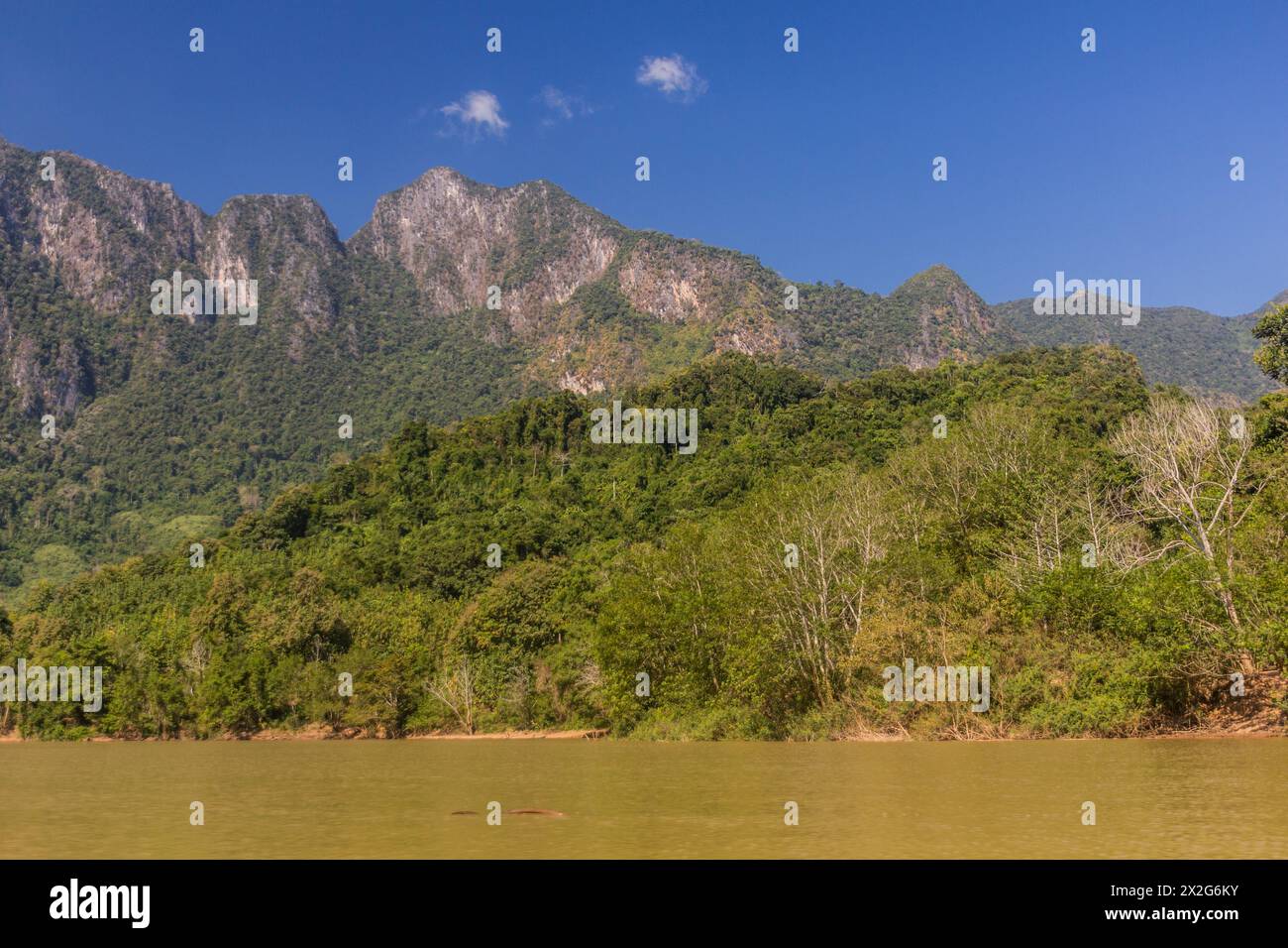 Landscape around Nam Ou river near Nong Khiaw, Laos Stock Photo - Alamy