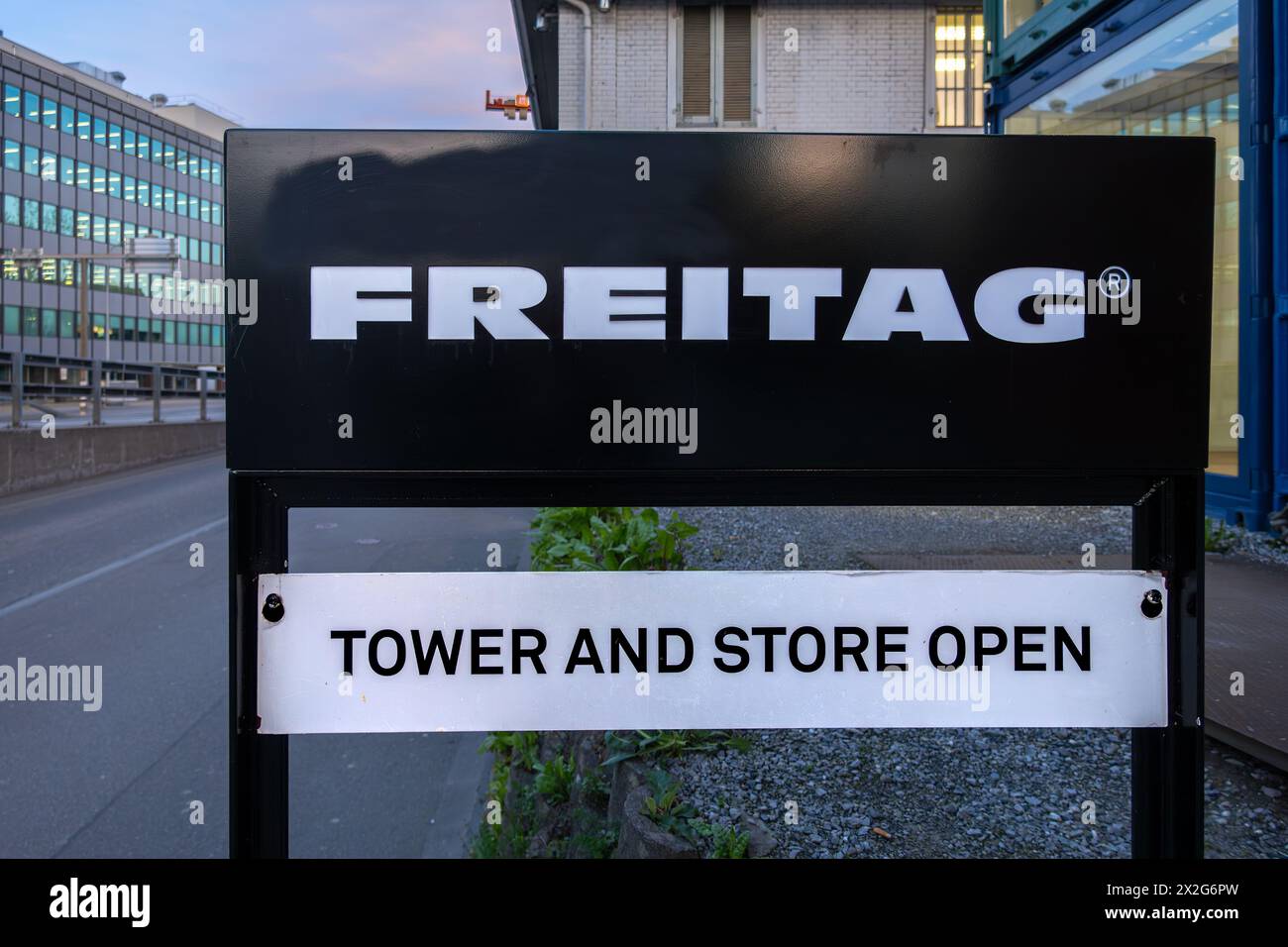 Zurich, Switzerland - March 3, 2024: The store and container tower of ...