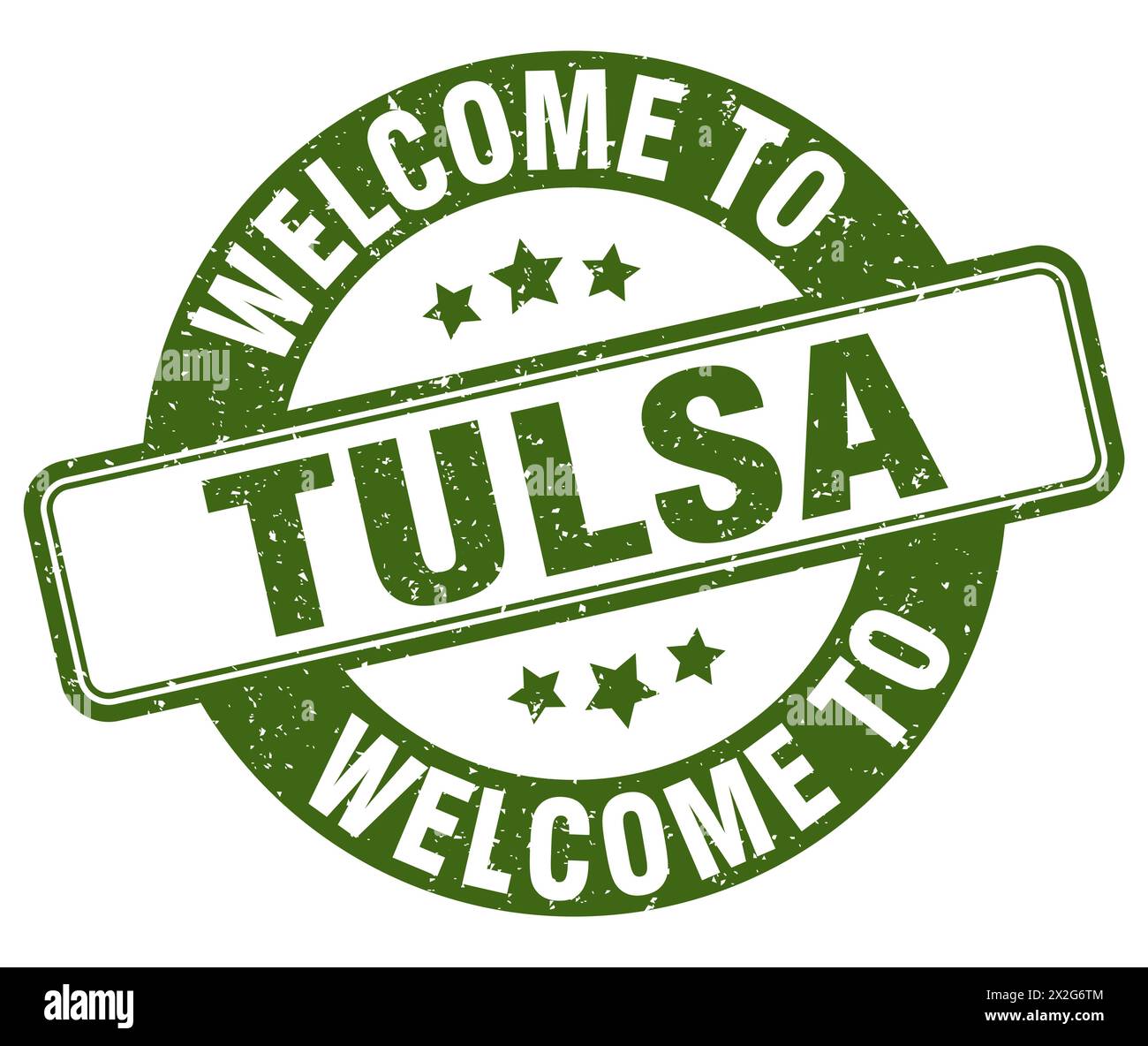 Welcome to Tulsa stamp. Tulsa round sign isolated on white background ...
