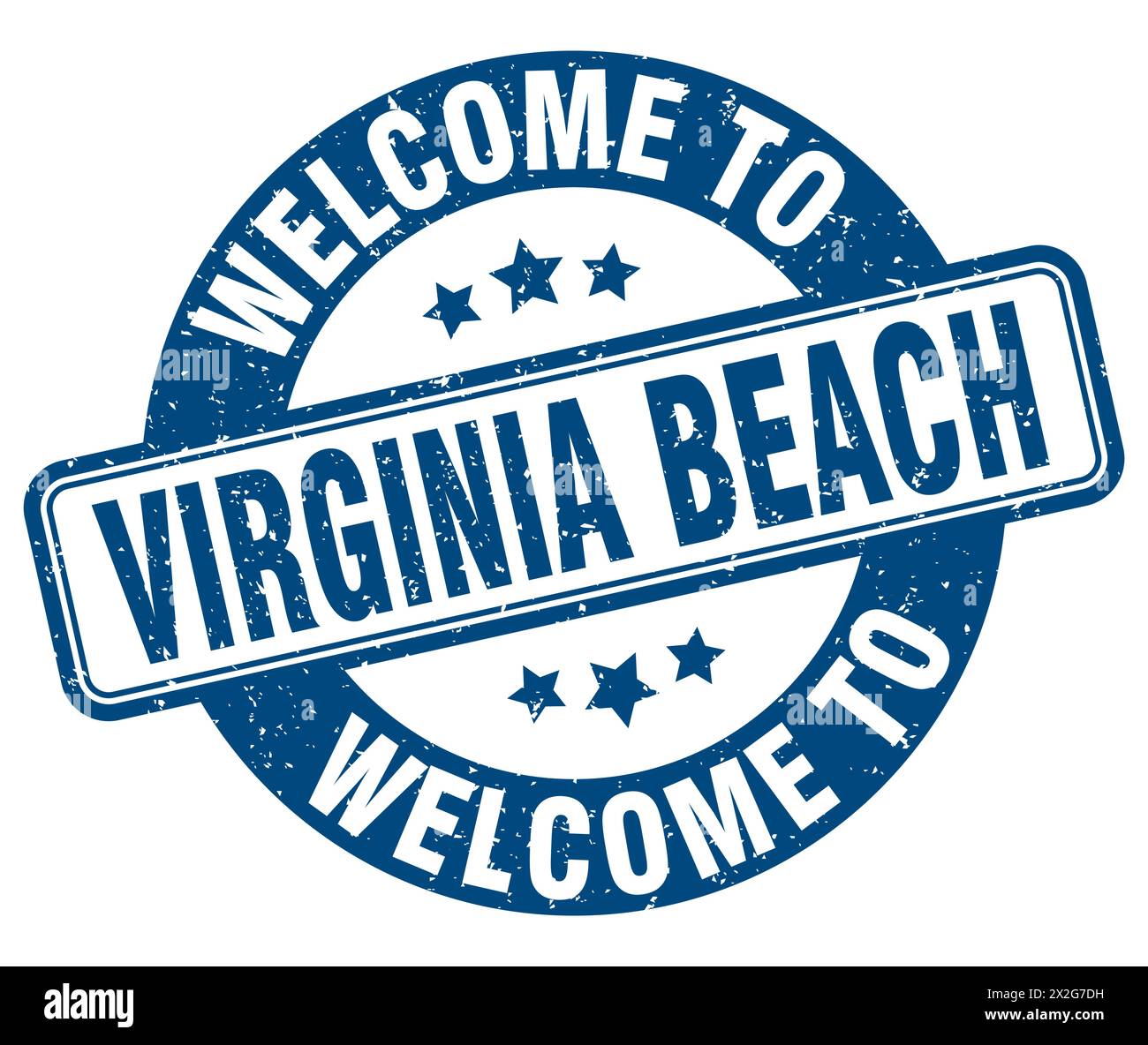 Welcome to Virginia Beach stamp. Virginia Beach round sign isolated on ...