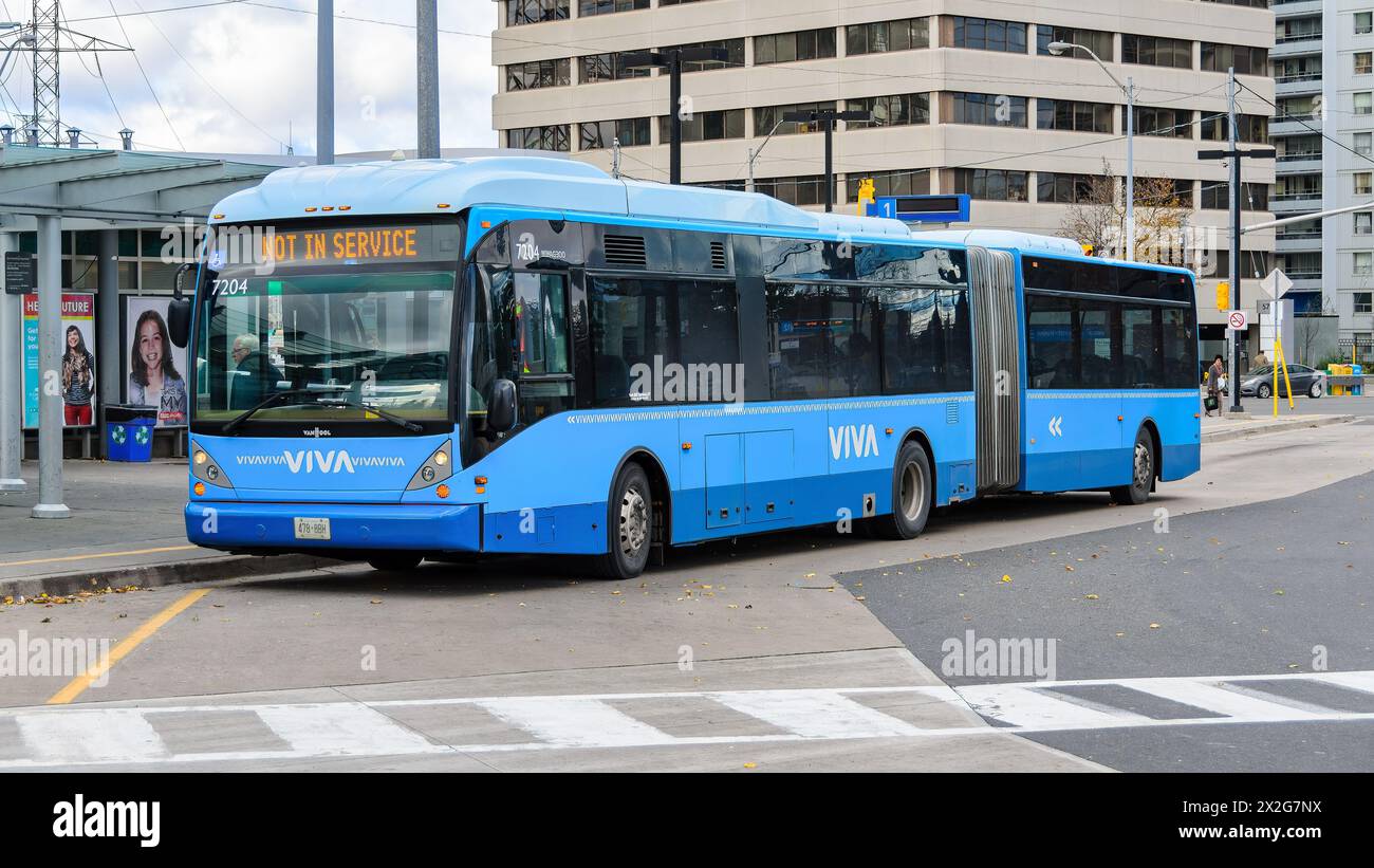 Viva Bus, York Region Transit, Ontario, Canada Stock Photo - Alamy