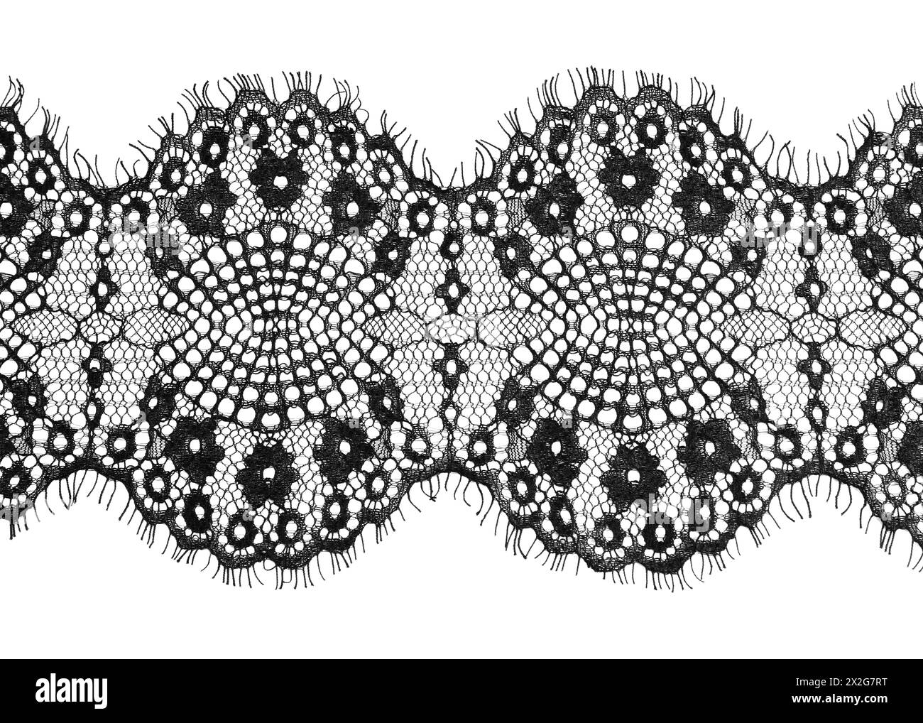 Beautiful lace isolated on white, top view Stock Photo - Alamy