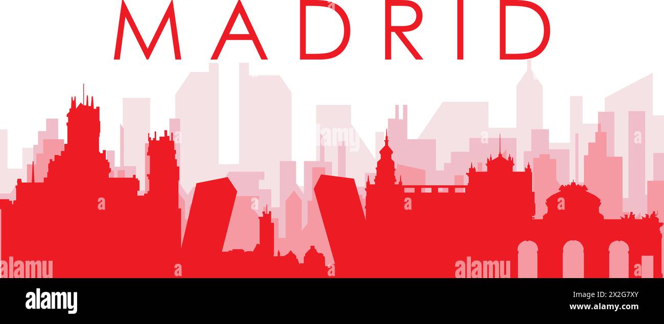 Skyline madrid capital city Stock Vector Images - Alamy