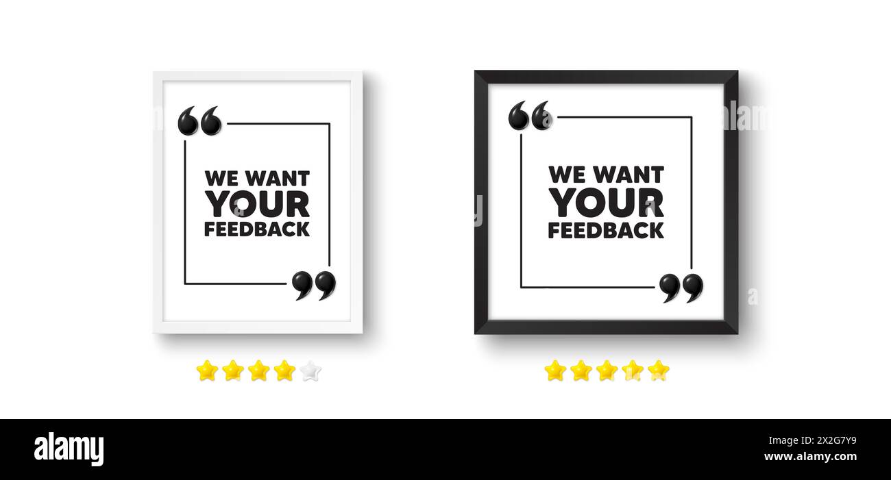 We want your feedback symbol. Survey or customer opinion sign. Picture ...