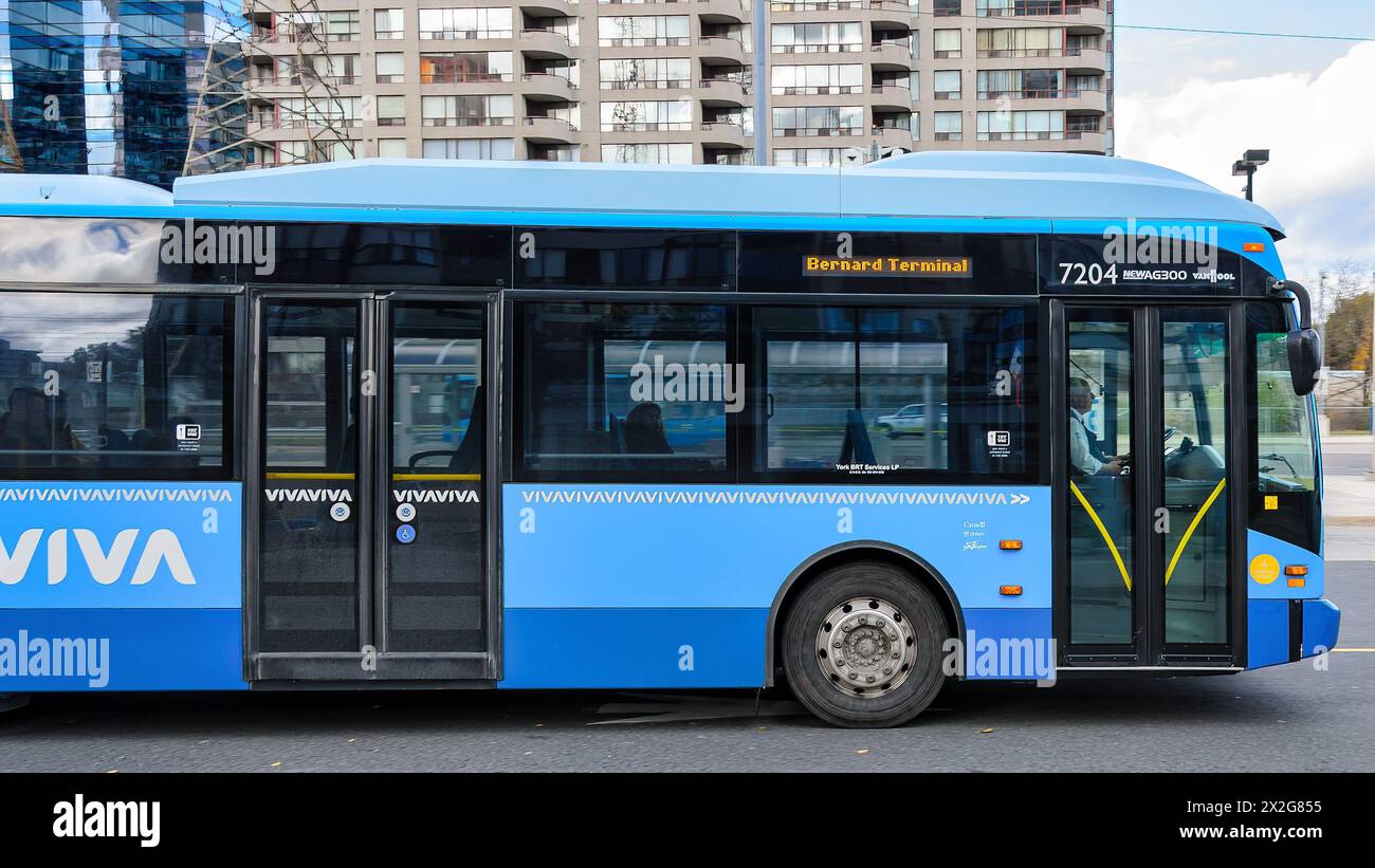 Viva Bus, York Region Transit, Ontario, Canada Stock Photo - Alamy