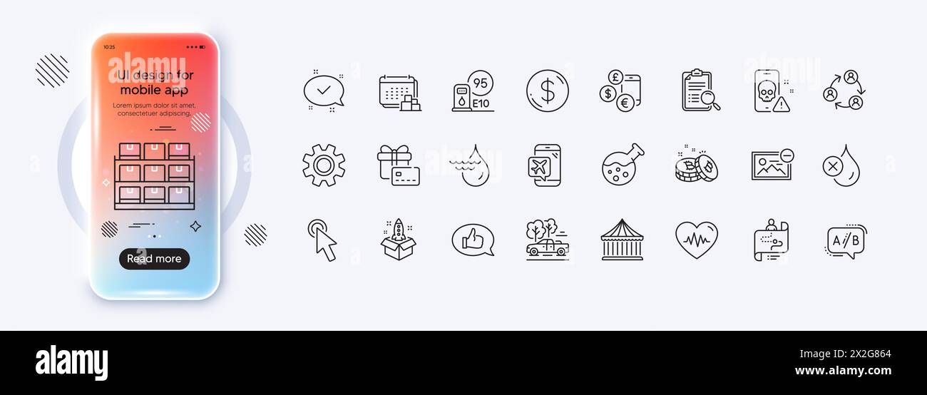 Carousels, Currency rate and Heartbeat line icons for web app ...