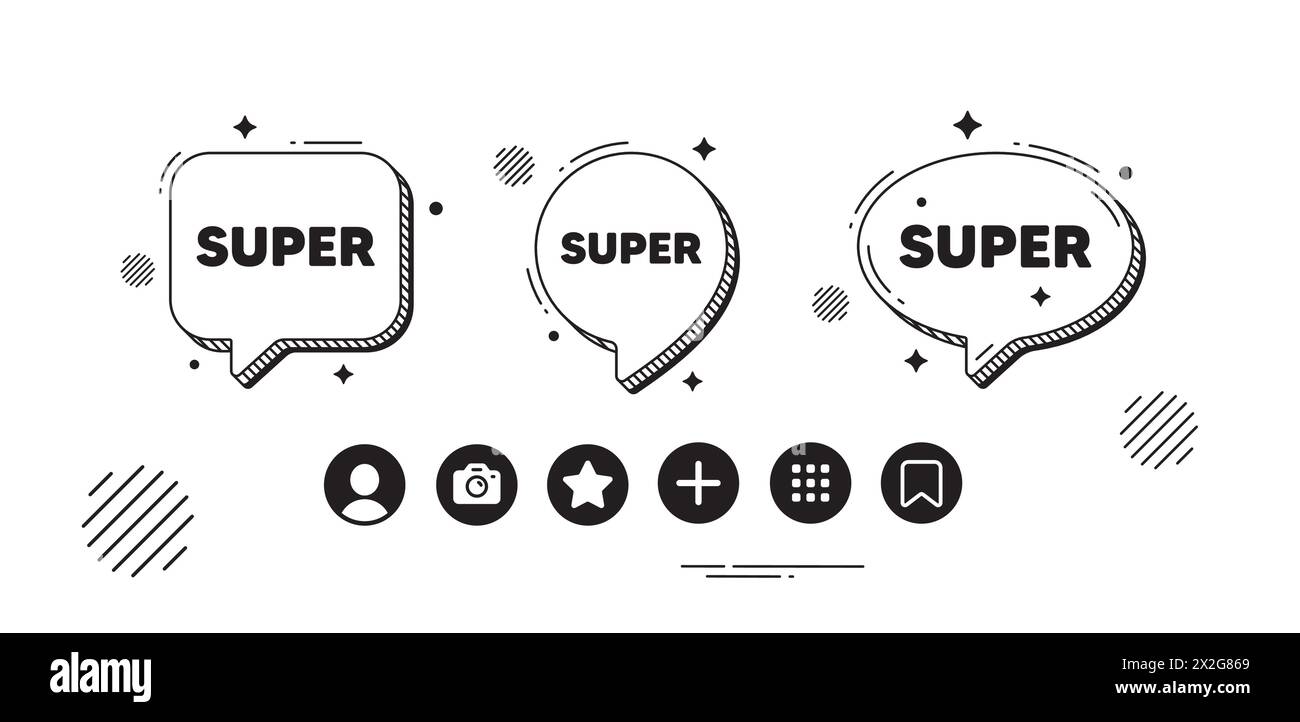 Super symbol. Special offer sign. Speech bubble offer icons. Vector ...