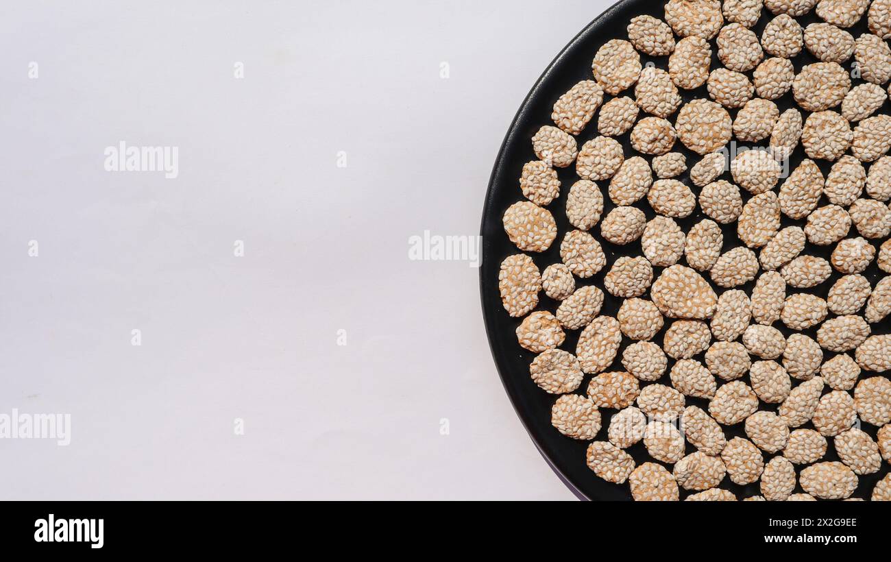Indian traditional sweets Rewadi, Revadi, Revdi, Revari made of sesame ...