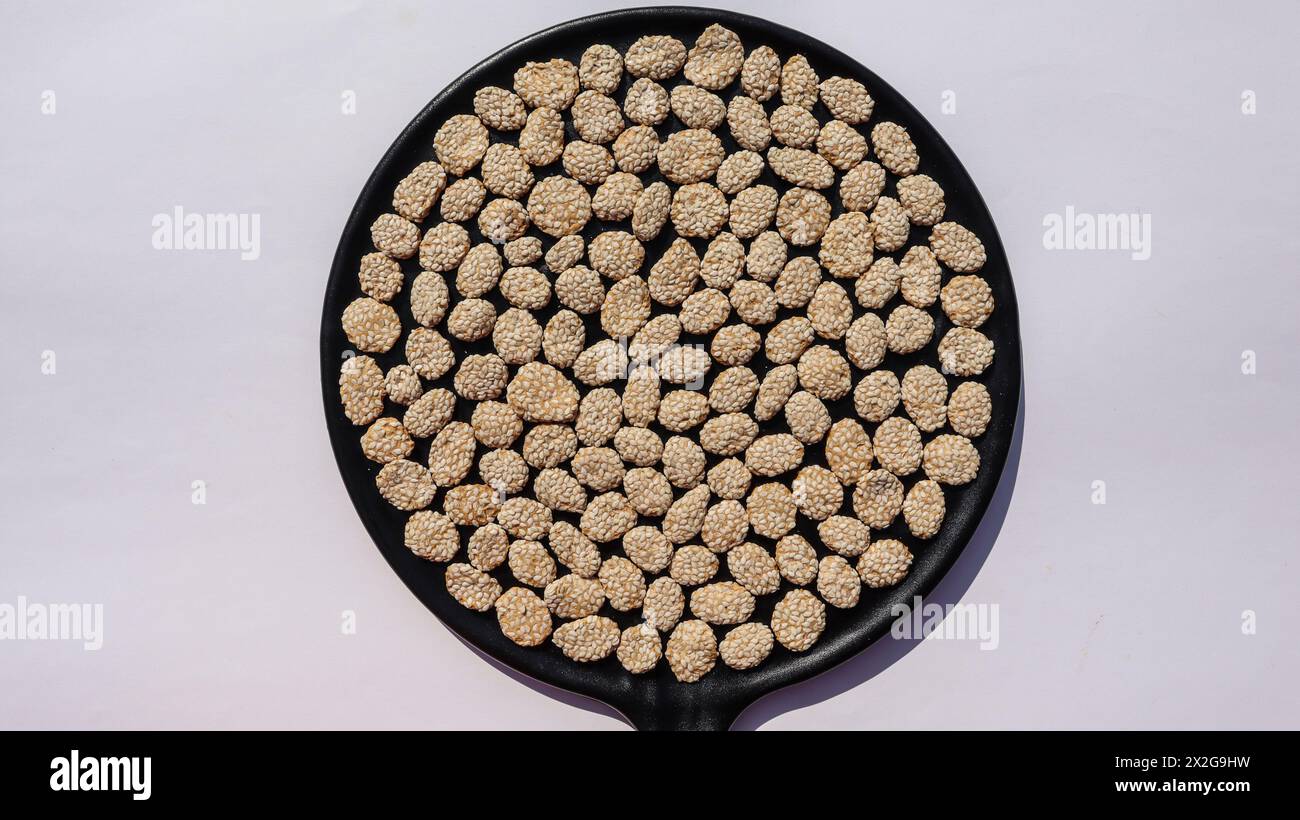 top view of Indian traditional sweets Rewadi, Revadi, Revdi, Revari ...