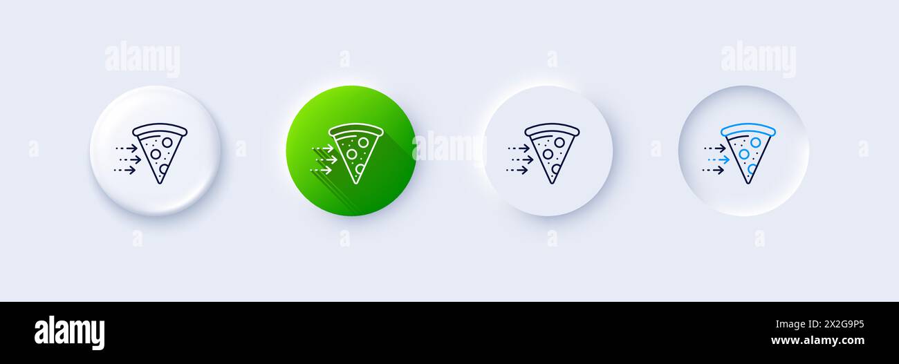 Food delivery line icon. Salami pizza sign. Line icons. Vector Stock Vector Image & Art - Alamy
