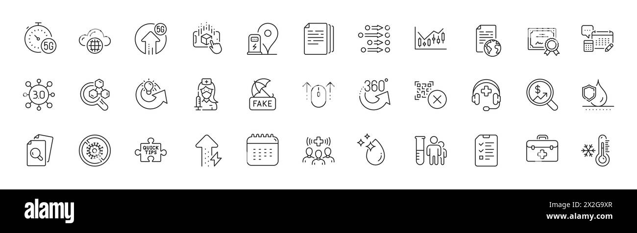 Share idea, Certificate and Copy documents line icons. For web app, printing. Line icons. Vector ...