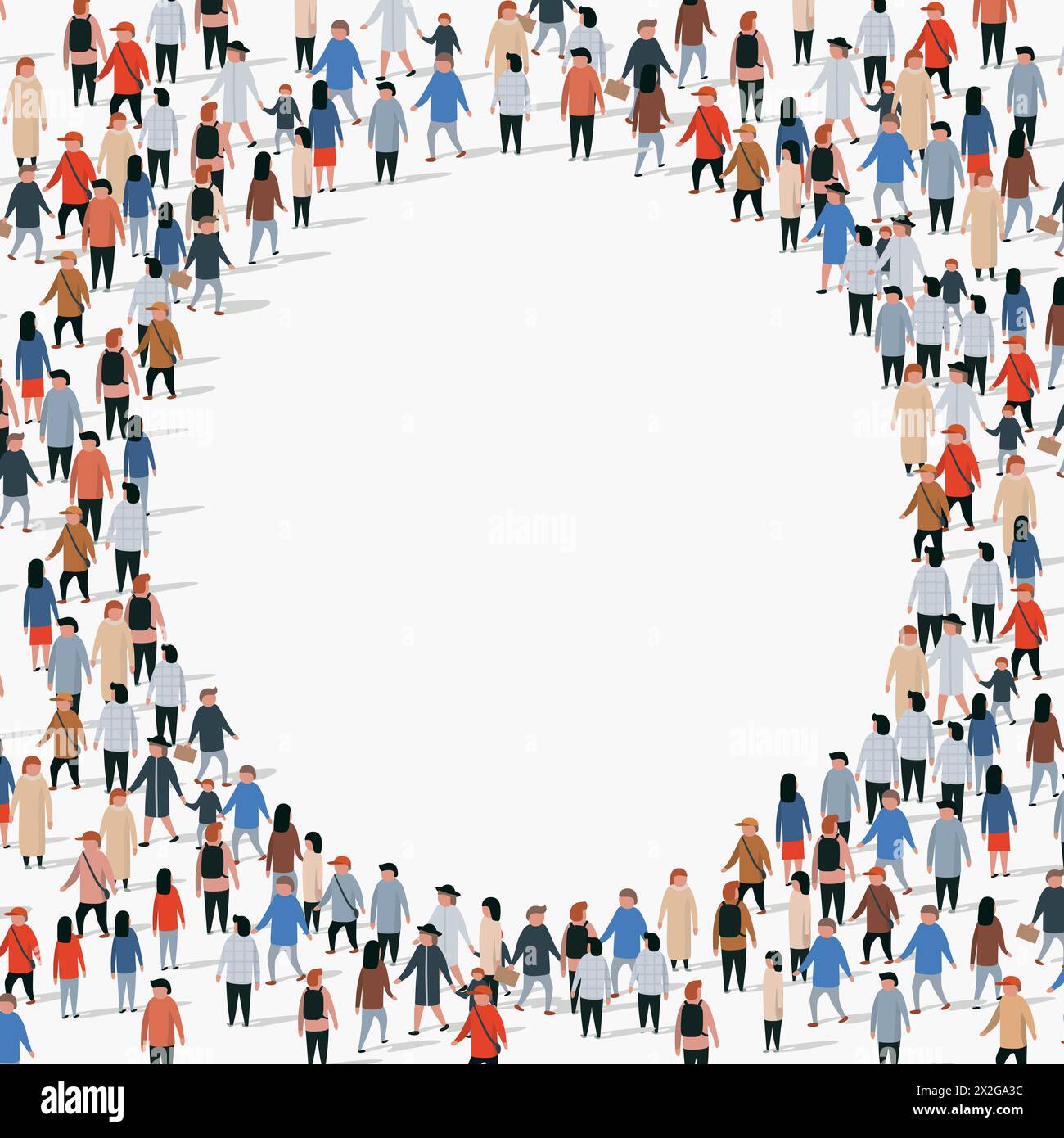 Human population aerial view Stock Vector Images - Alamy