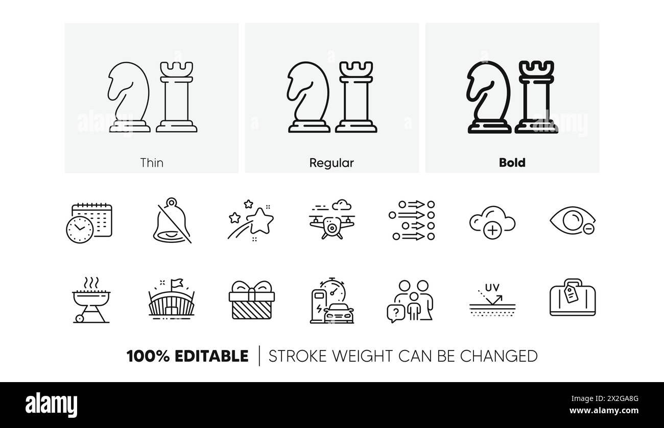 Charging station, Cloud computing and Drone line icons. For web app, printing. Line icons ...