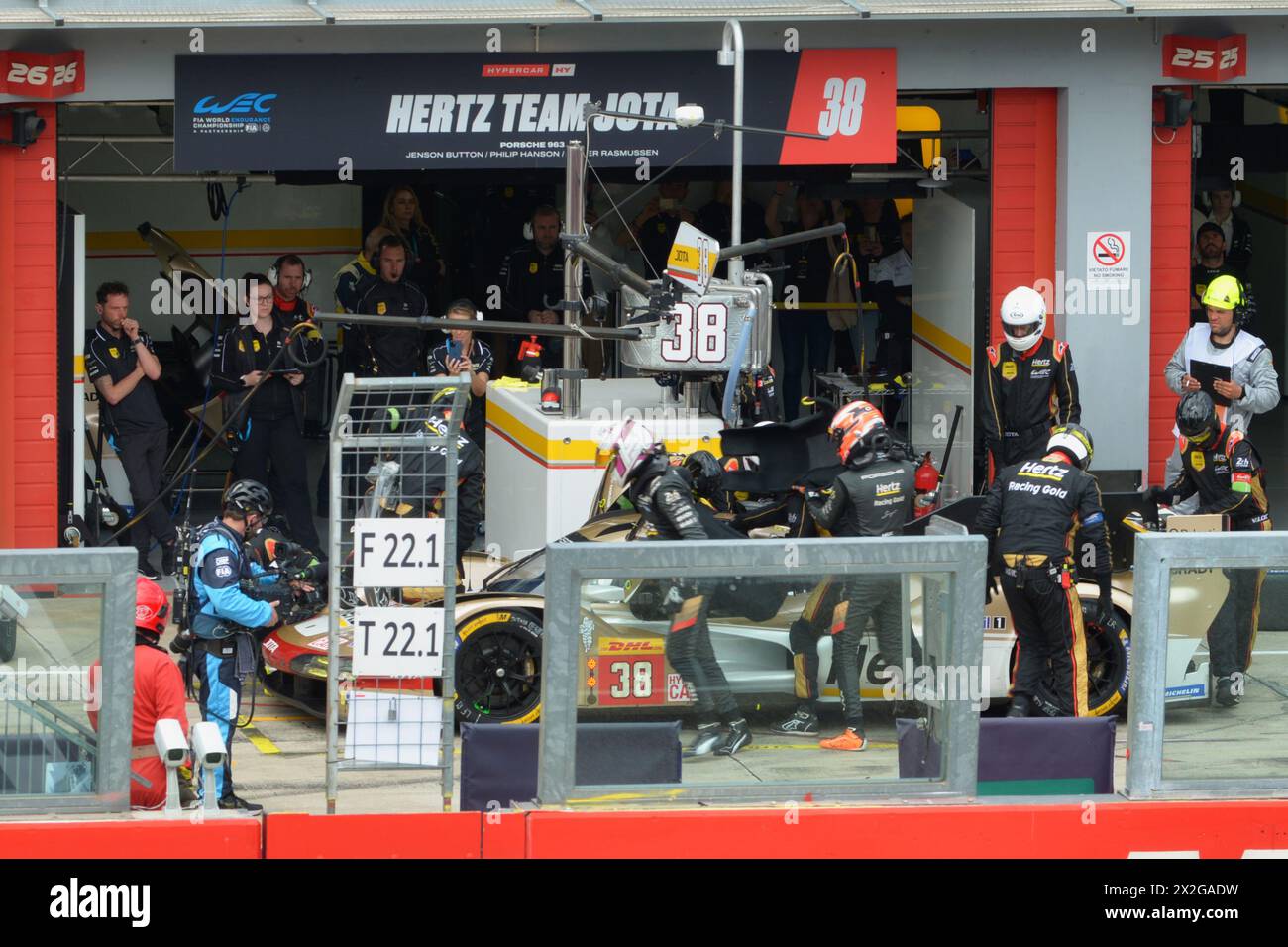 Imola, 21 April 2024: Porsche Pit Stop at WEC FIA World Endurance ...