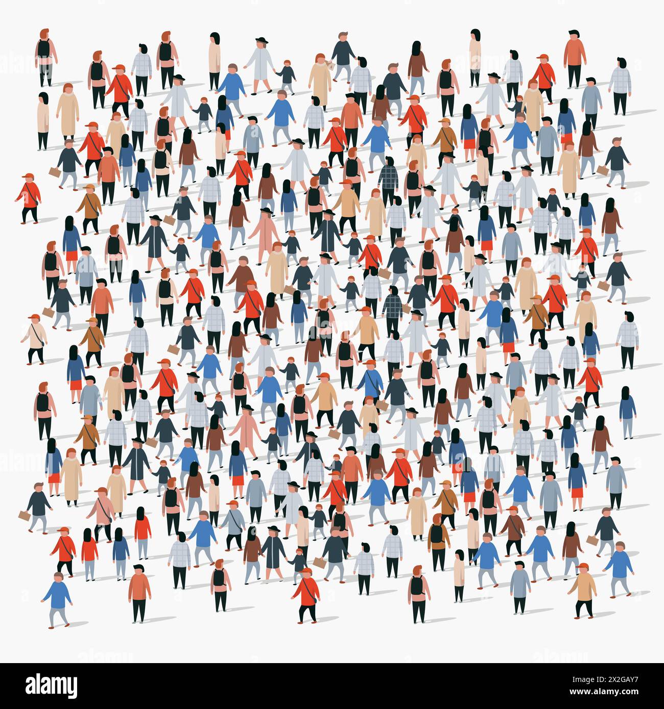 Large group of people on white background. People communication concept ...